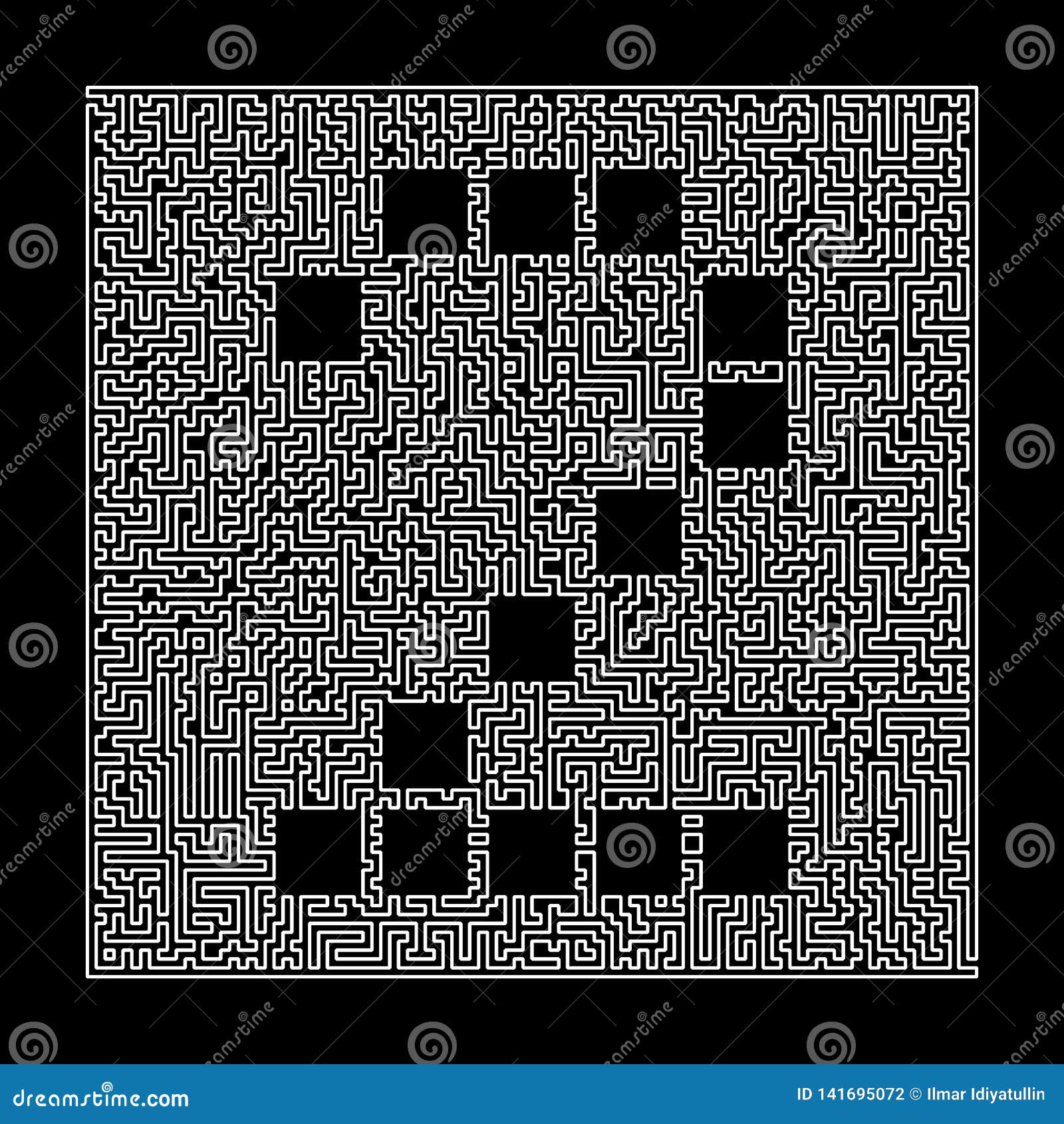 Number 2 in the Maze Frame. Digit in the Style of the Maze. Labyrinth ...