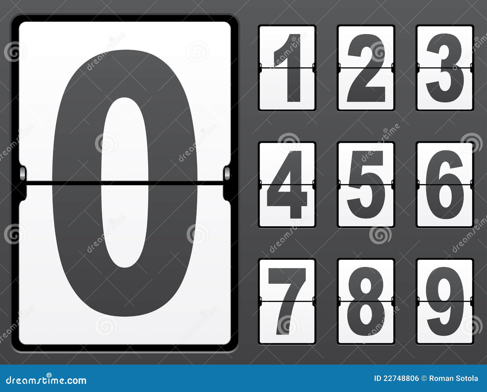 Number of mechanical panel stock vector. Illustration of number - 22748806