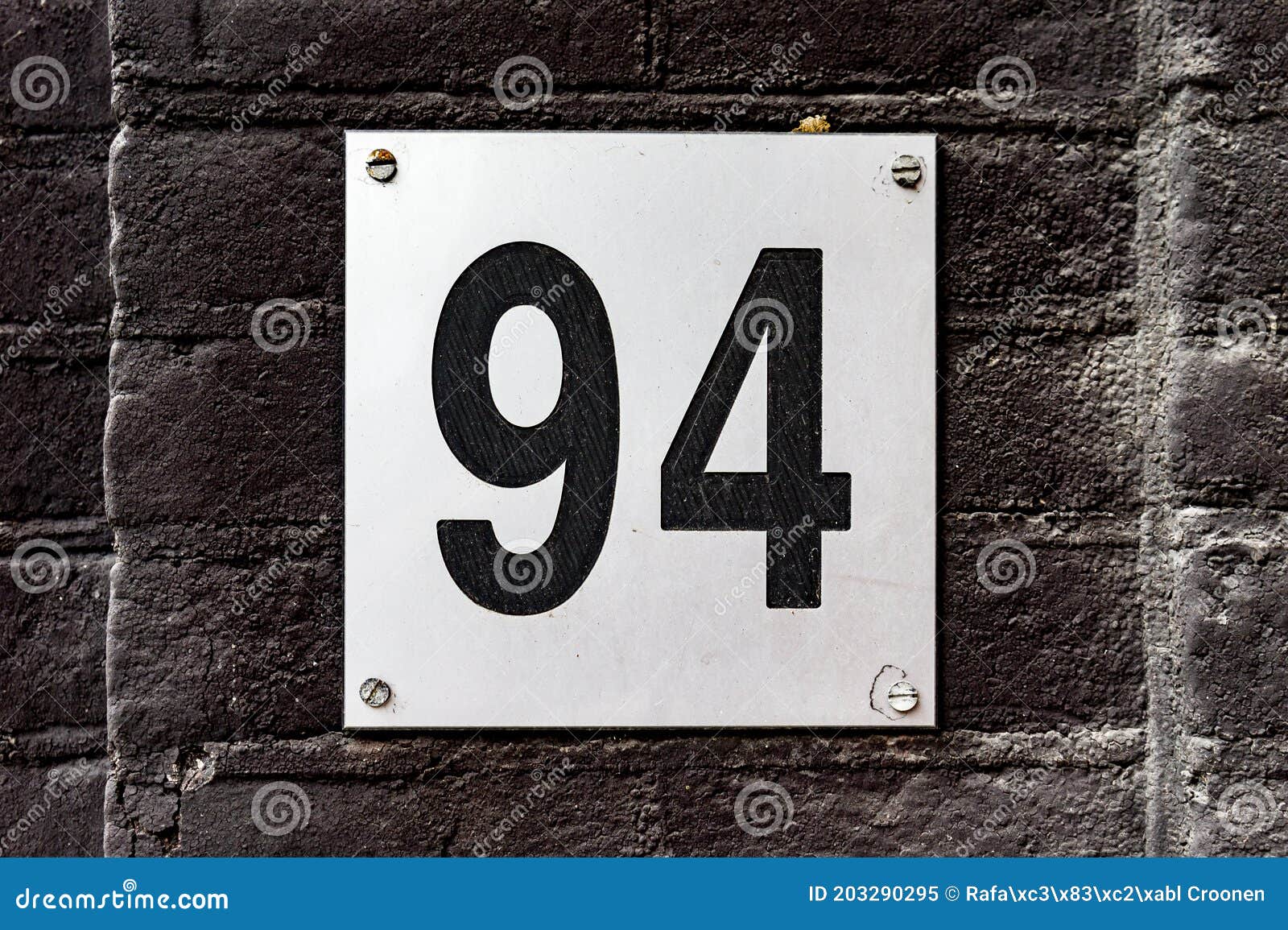 House number 94 stock image. Image of address, location - 203290295