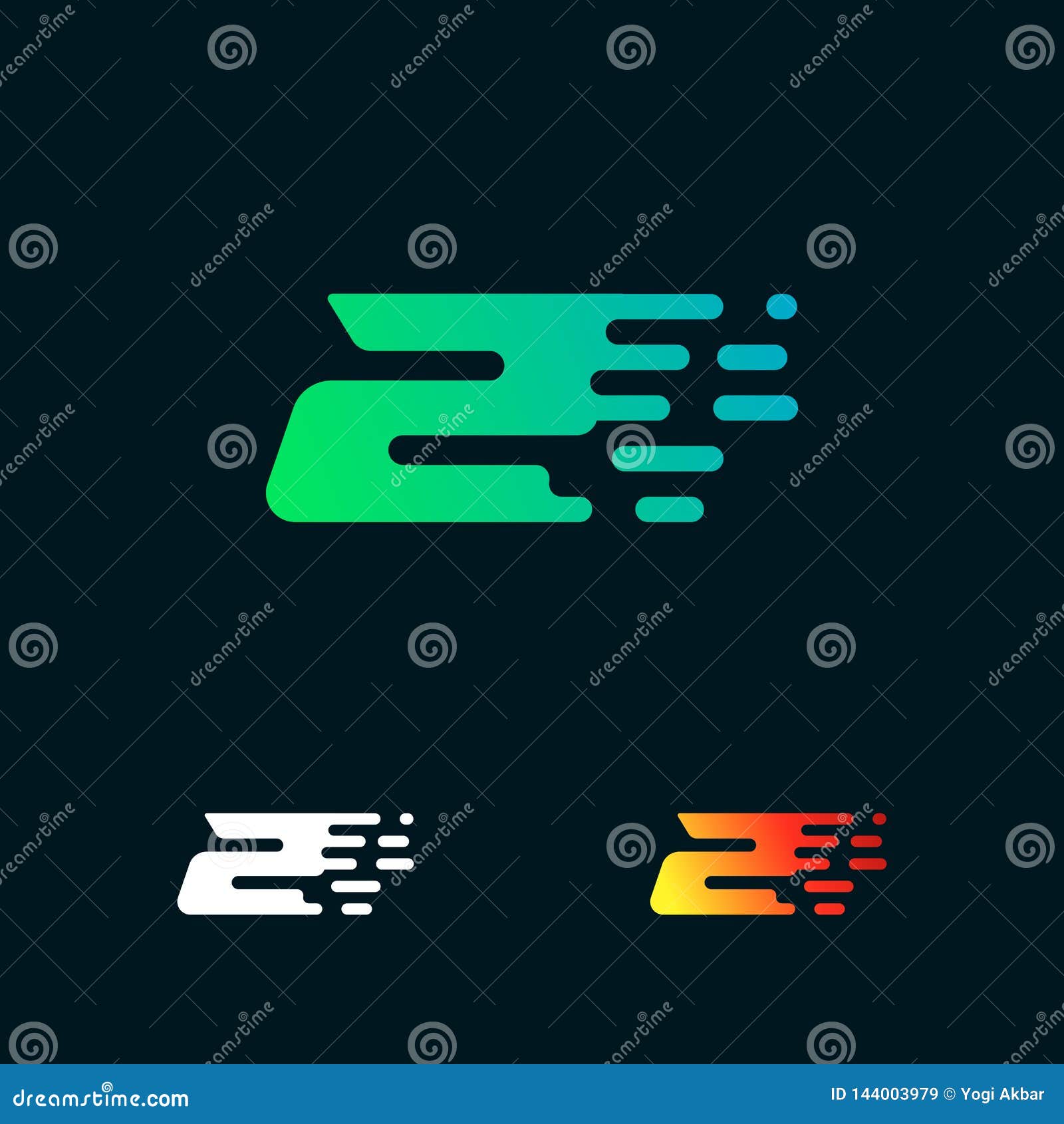 Number 2 Modern Speed Shapes Logo Design Vector Stock Vector ...