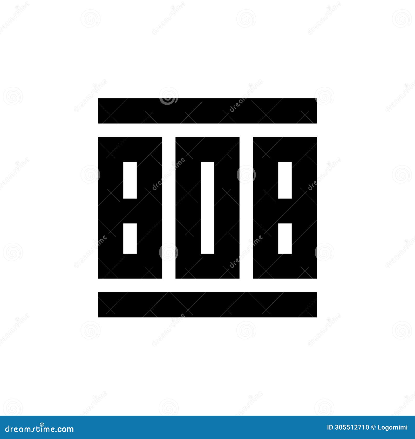 Number 808 Monogram Logo Icon Design, Flat Vector Illustration Stock ...