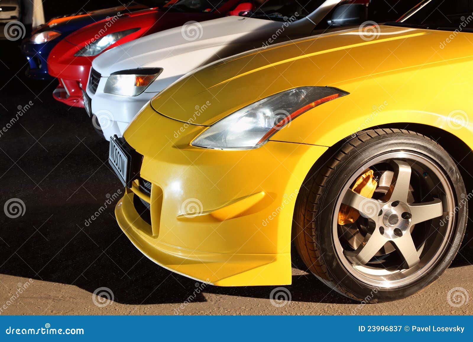 Number of Multi-colored Cars in Parking. Stock Image - Image of ...
