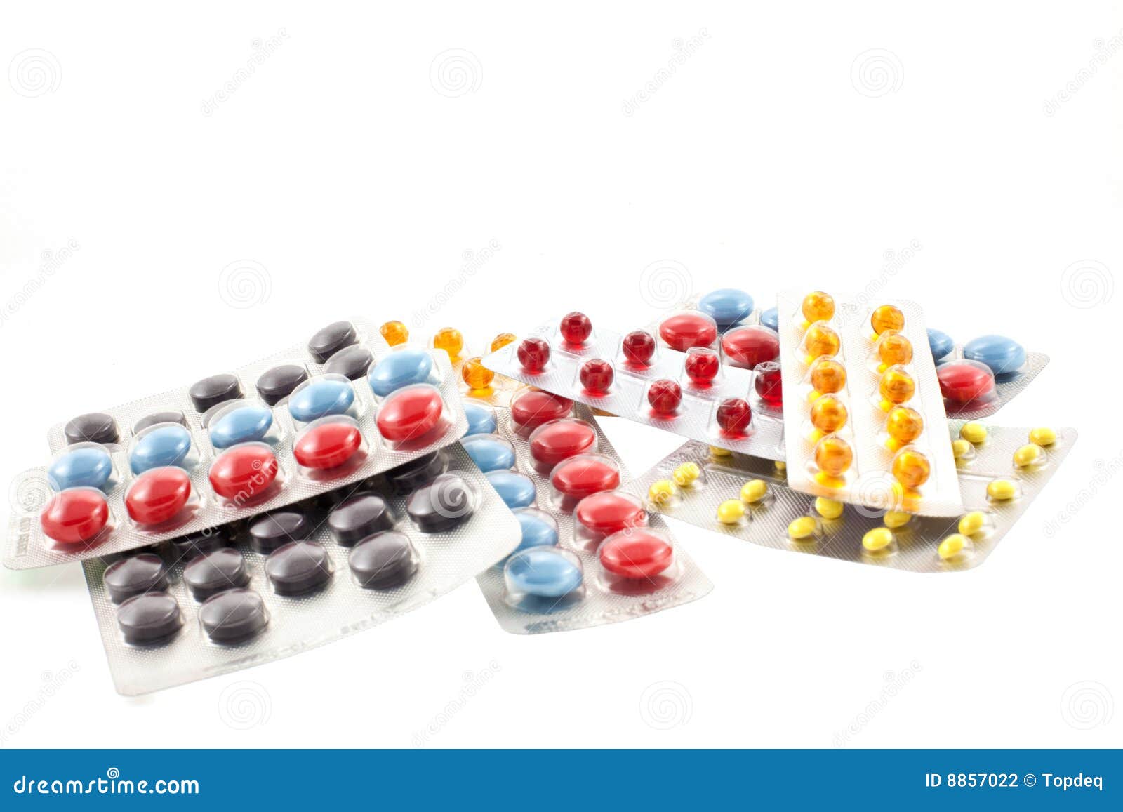Multicolor Pill Capsule On Wooden Background. Stock Image ...