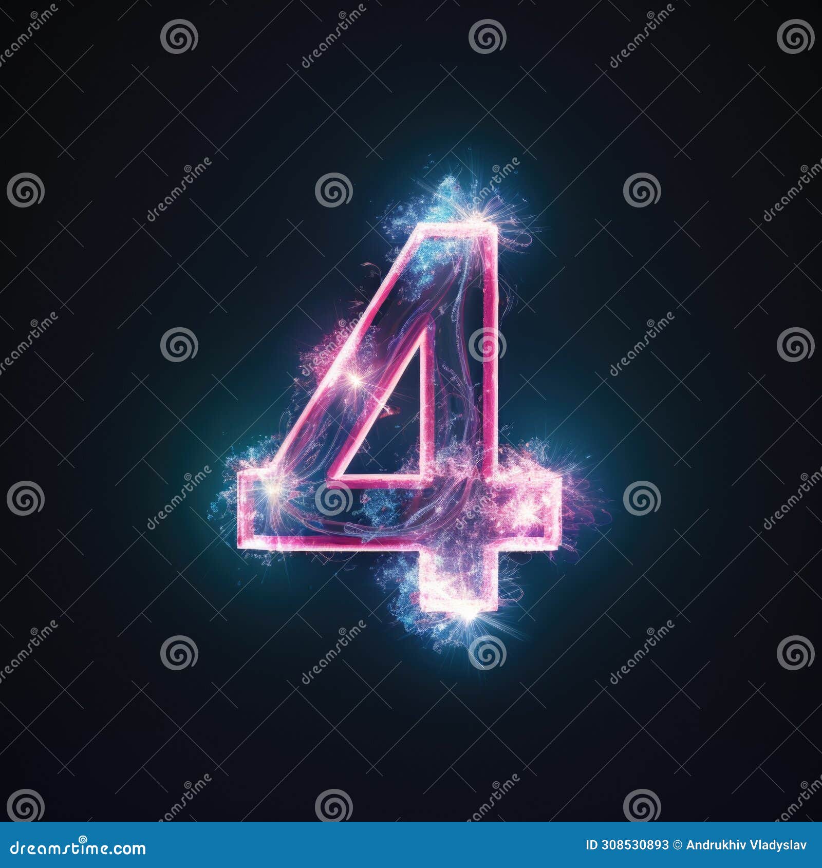 Neon Outline Truck. Illustration With Holographic Cargo Royalty-Free ...