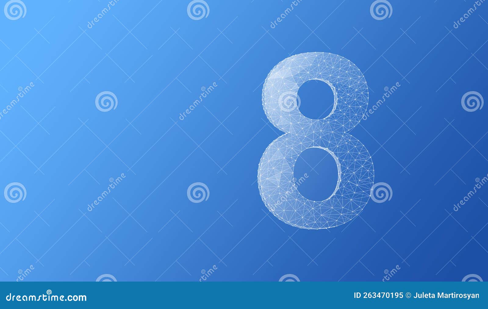 Number 8 from the net stock illustration. Illustration of sphere ...