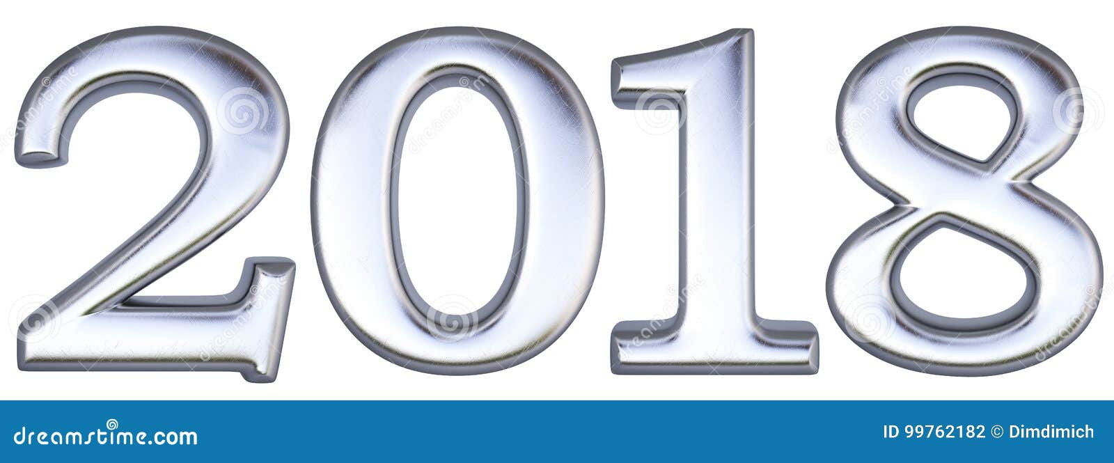 Number 2018 stock illustration. Illustration of chrome - 99762182