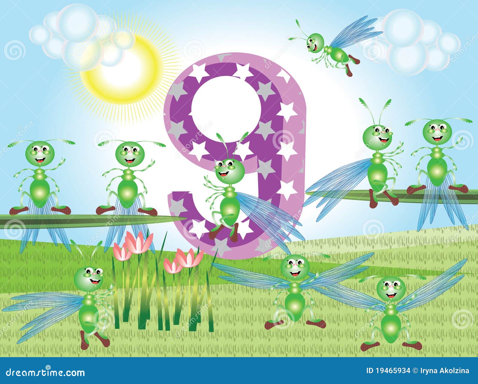 Number nine stock vector. Illustration of quiz, professor - 19465934