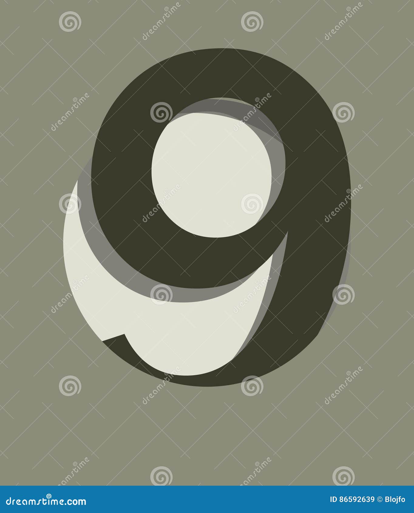 Number nine stock vector. Illustration of elements, card - 86592639