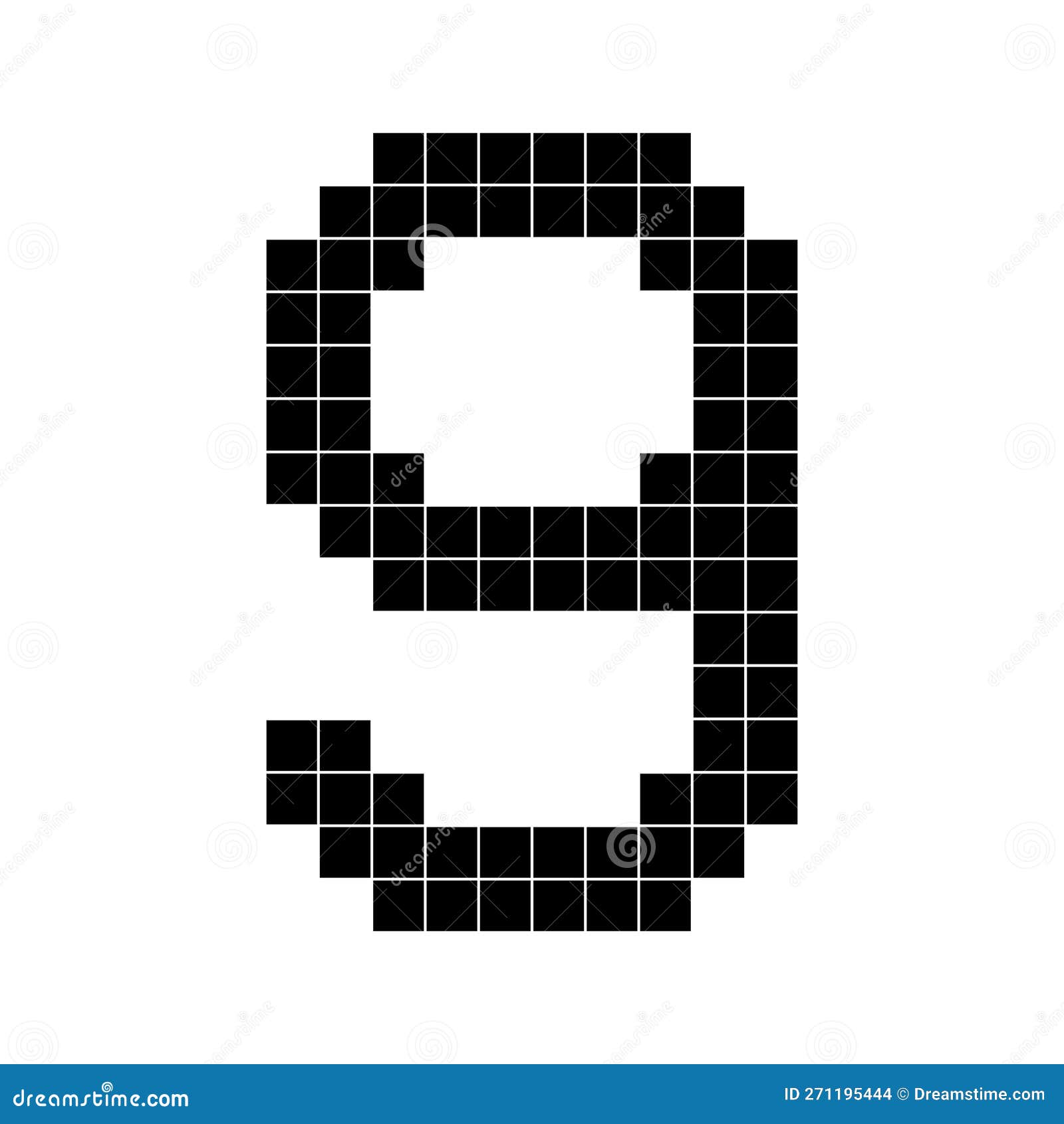 Number 9 Nine 3d Cube Pixel Shape Minecraft 8 Bit Stock Vector ...