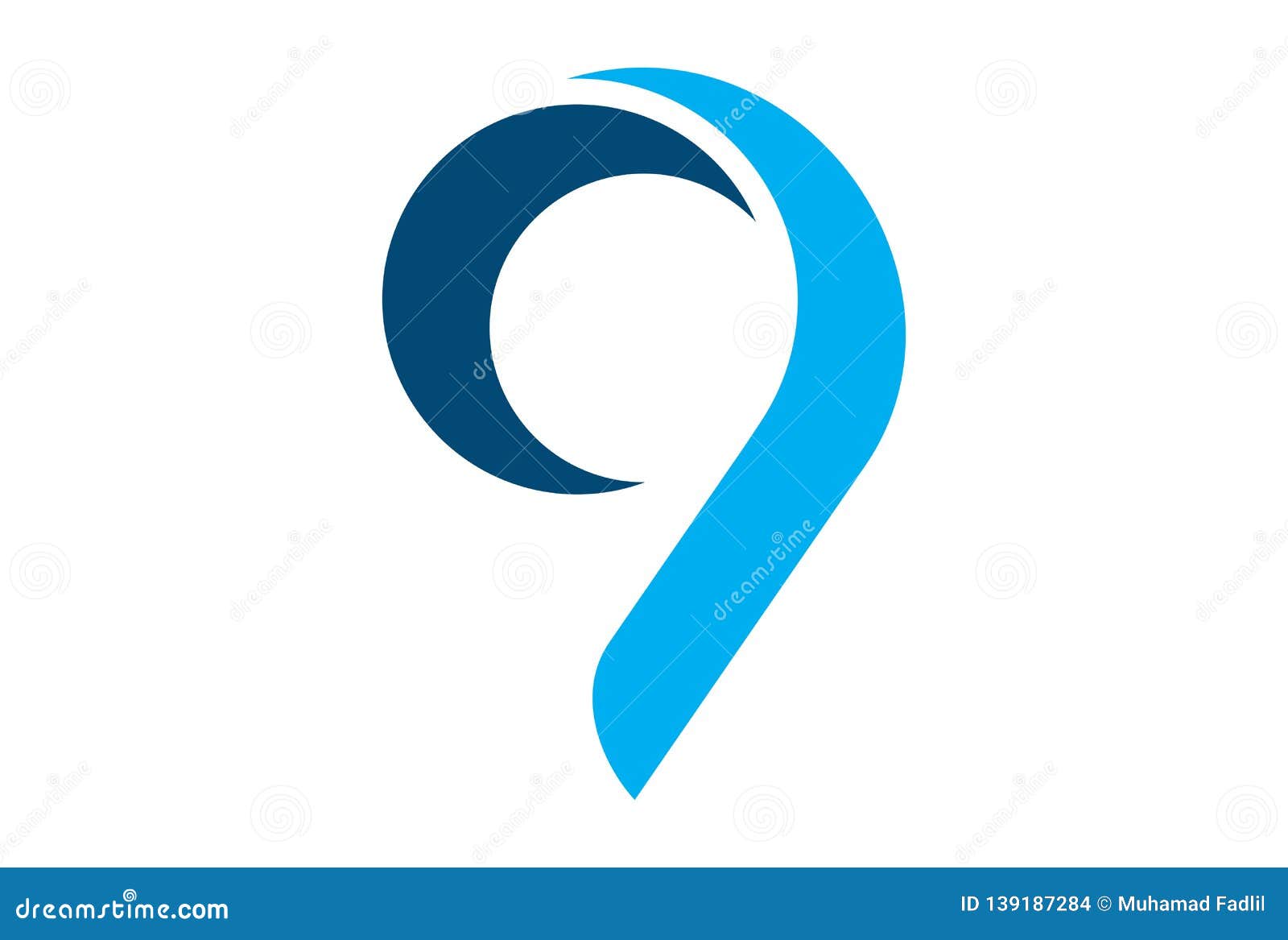 Number nine 9 icon logo stock vector. Illustration of anniversary ...