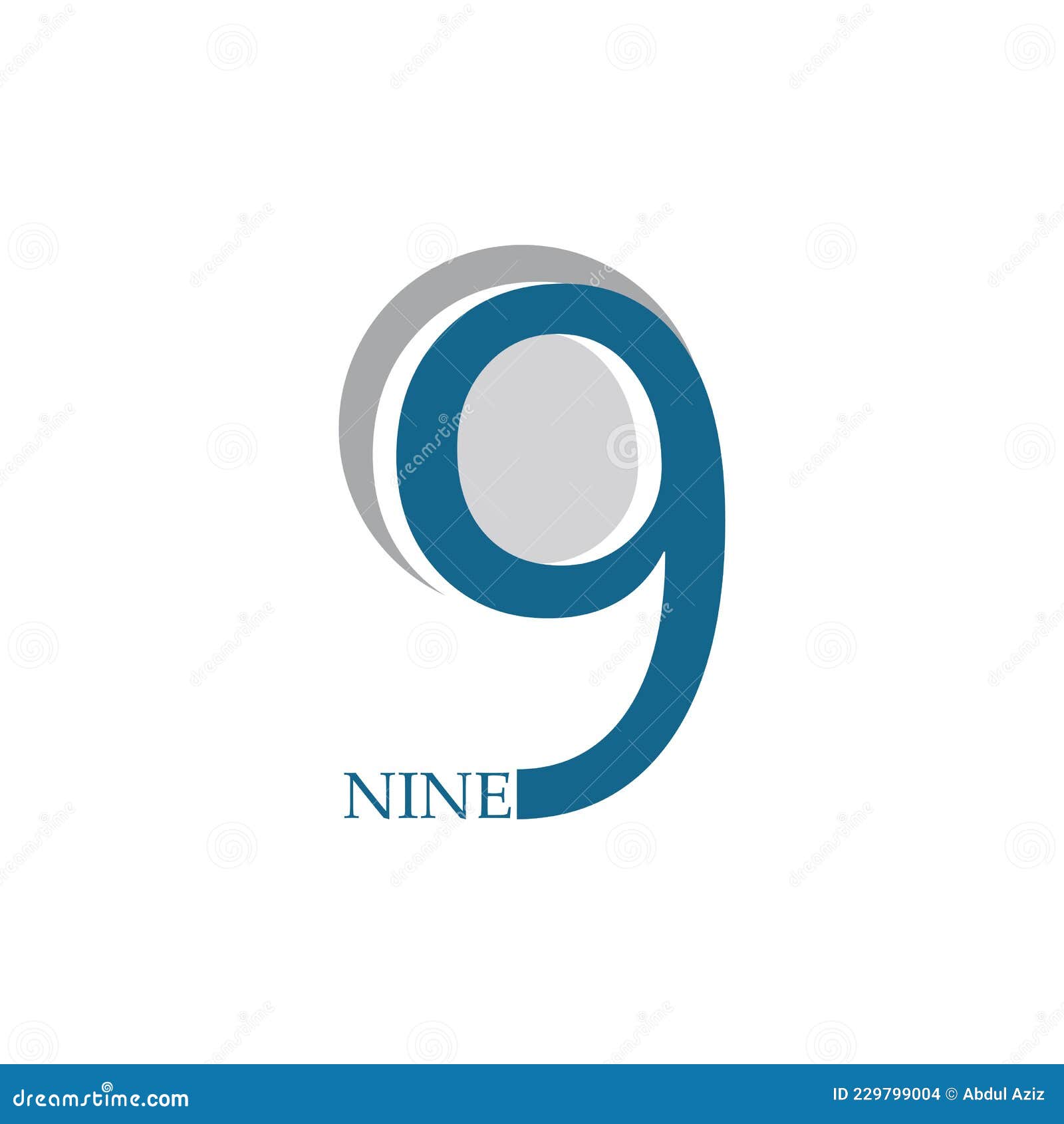 Number Nine, Nine Icon Logo Vector Stock Vector - Illustration of brand ...