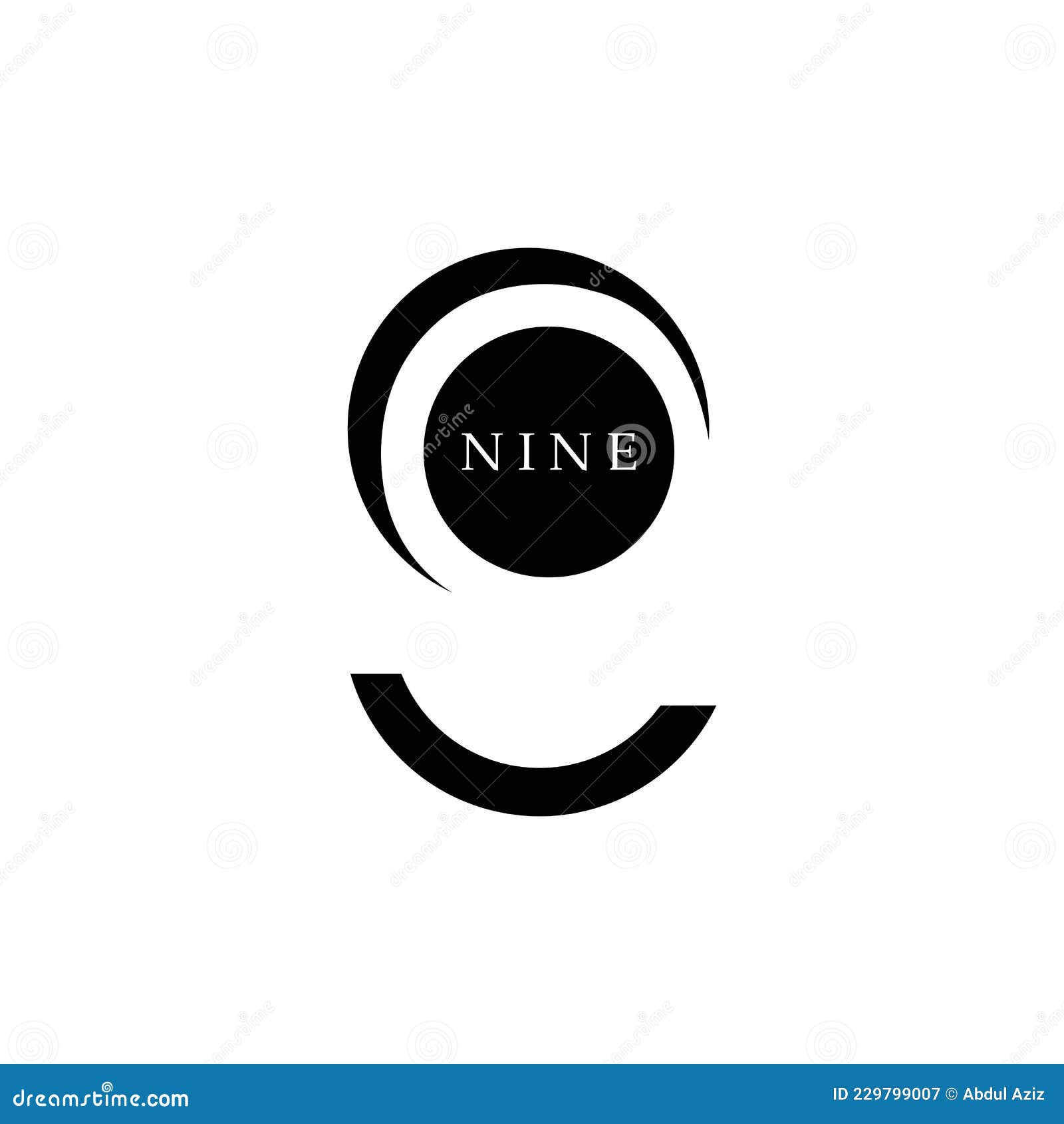 Number Nine, Nine Icon Logo Vector Stock Vector - Illustration of ...