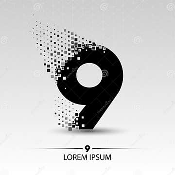 Number nine logo design stock illustration. Illustration of emblem ...