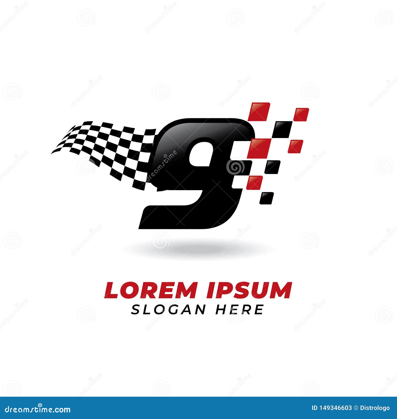 Number Nine 9 Racing Icon Symbol Design. Racing Number Logo Design ...