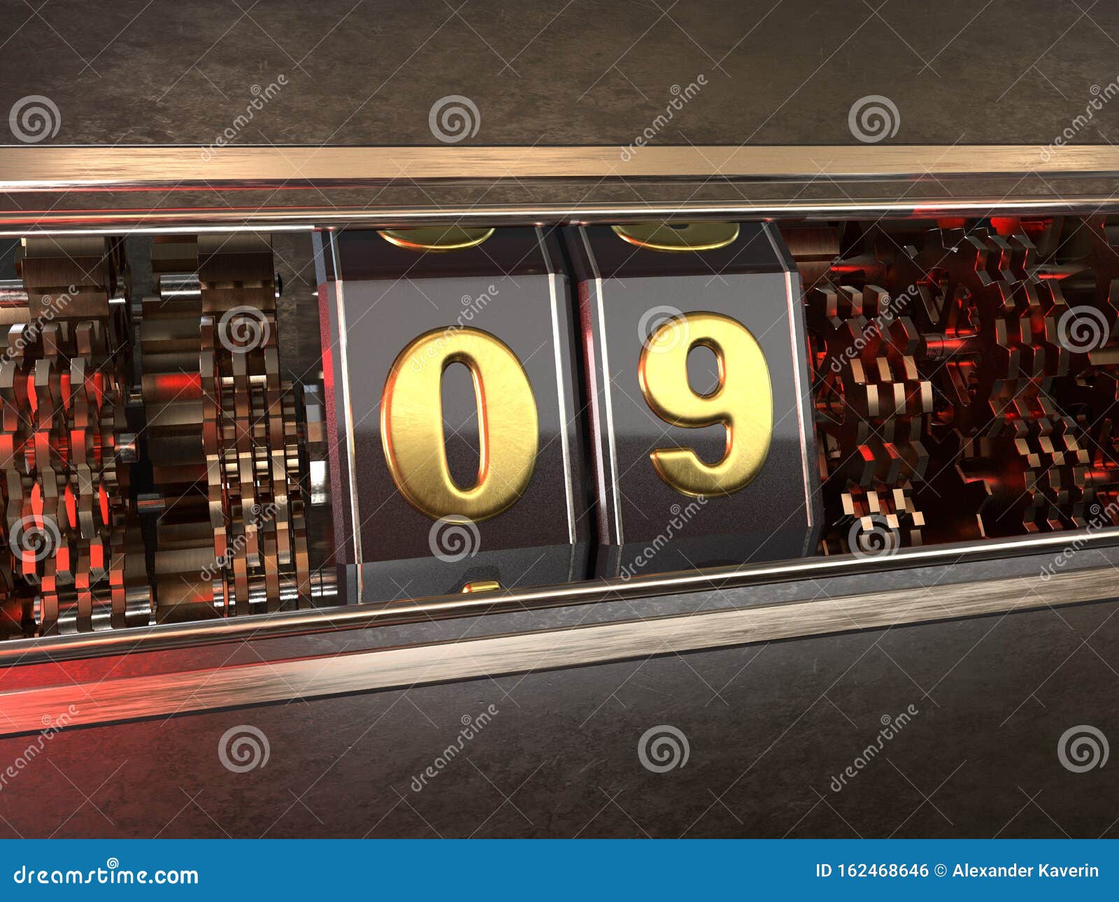 Number 9 Number Nine Style of Slot Machine Stock Illustration ...
