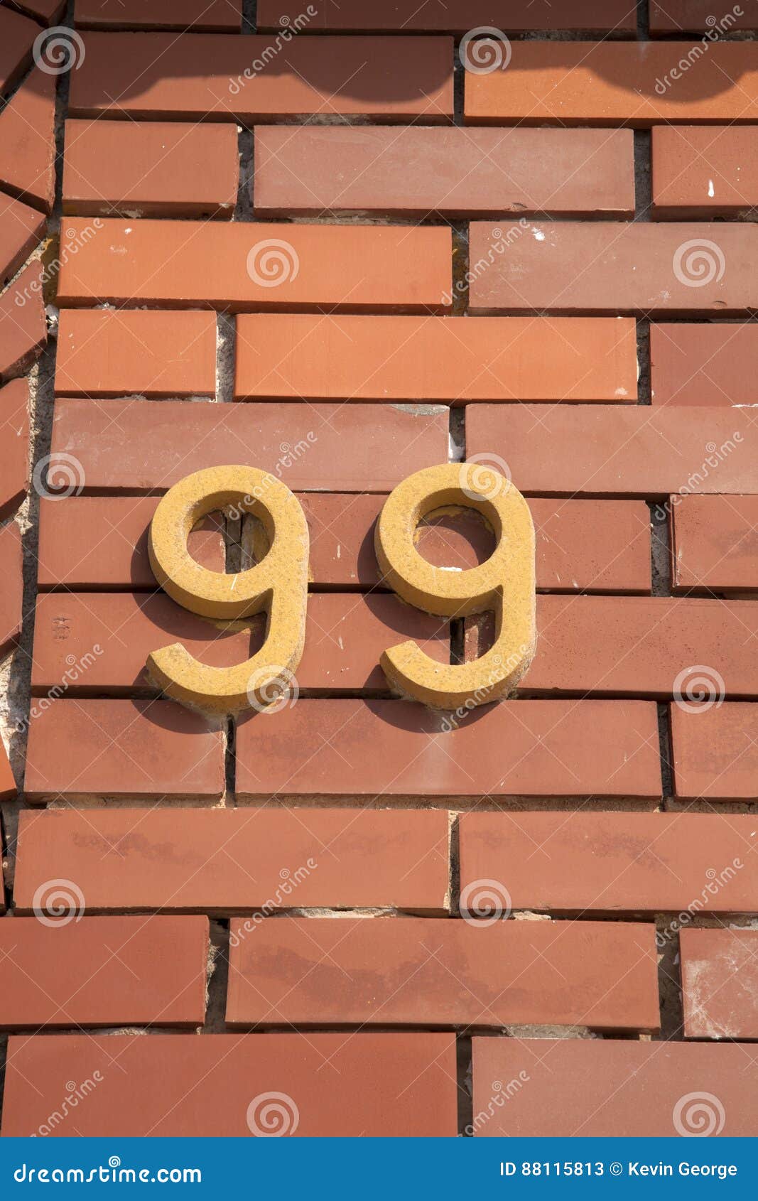 Number Ninety-Nine stock image. Image of material, orange - 88115813