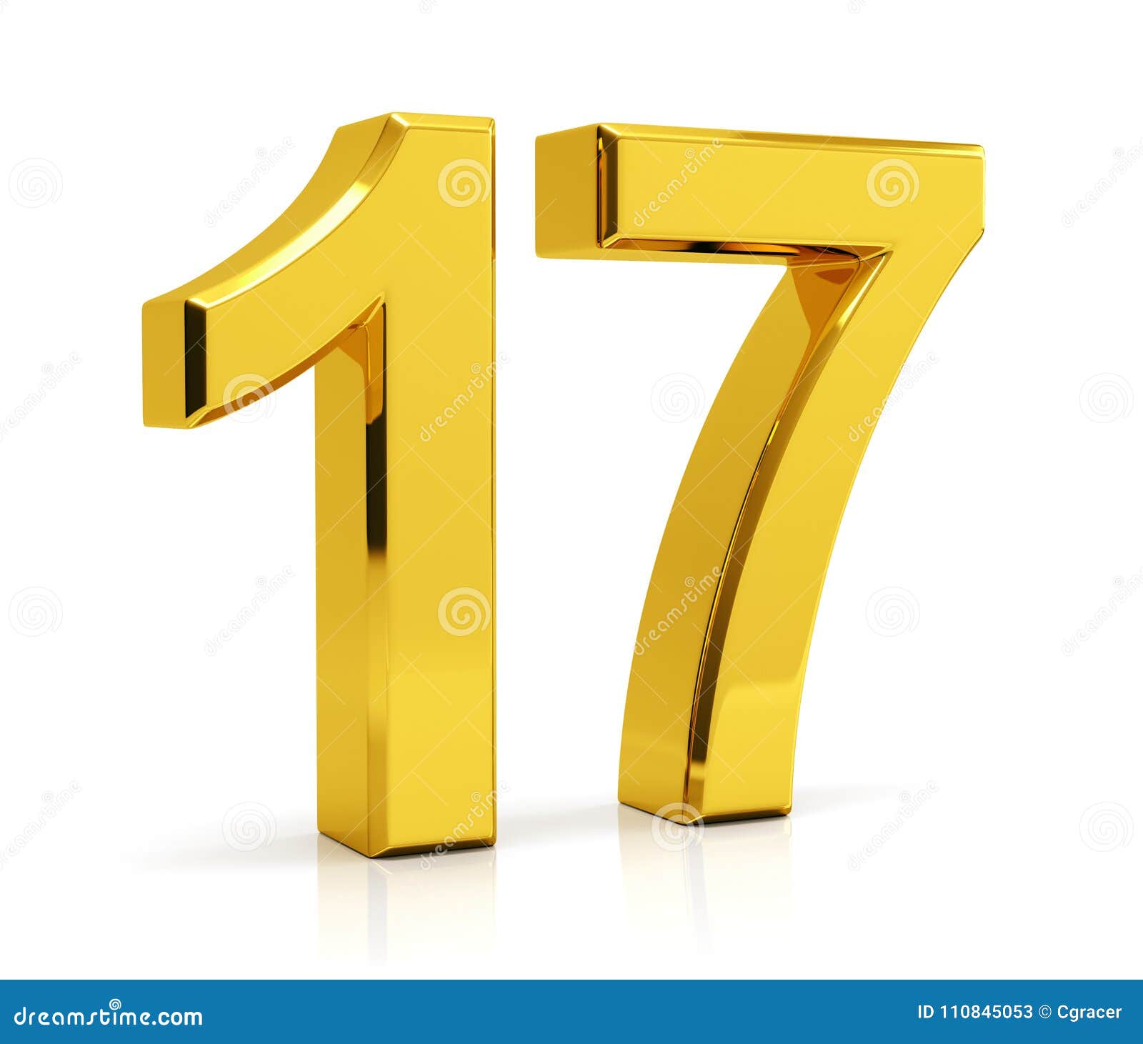 Number 17 stock illustration. Illustration of number - 110845053