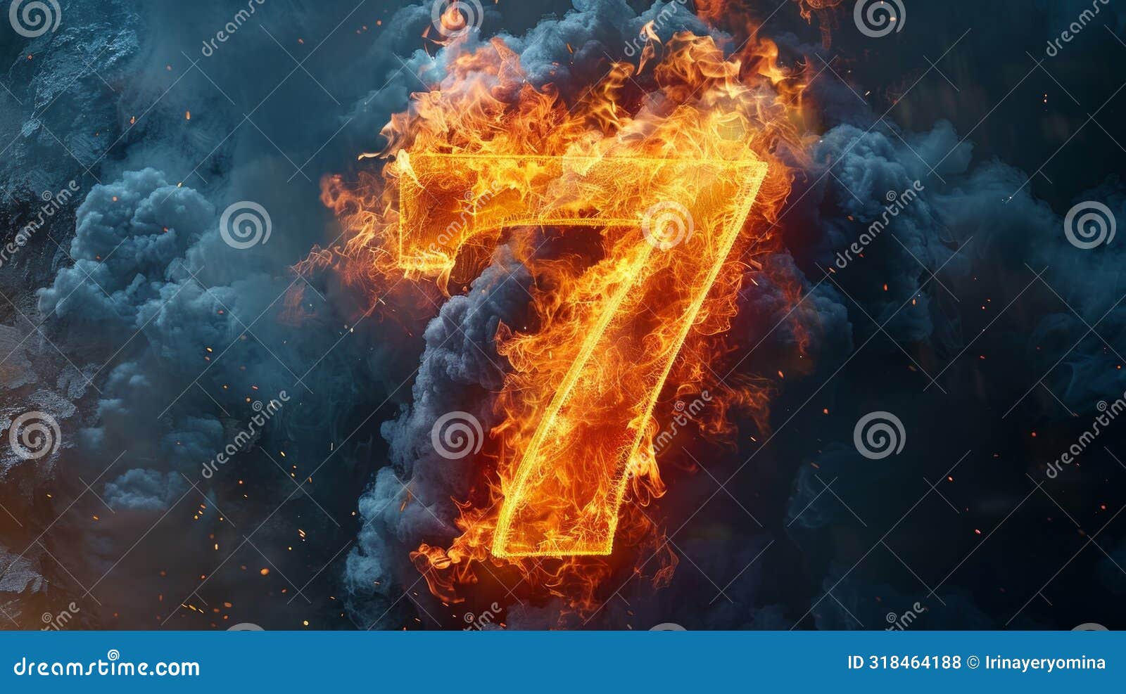 Number 7 in Numerology, Meaning, Characteristics Stock Photo - Image of ...