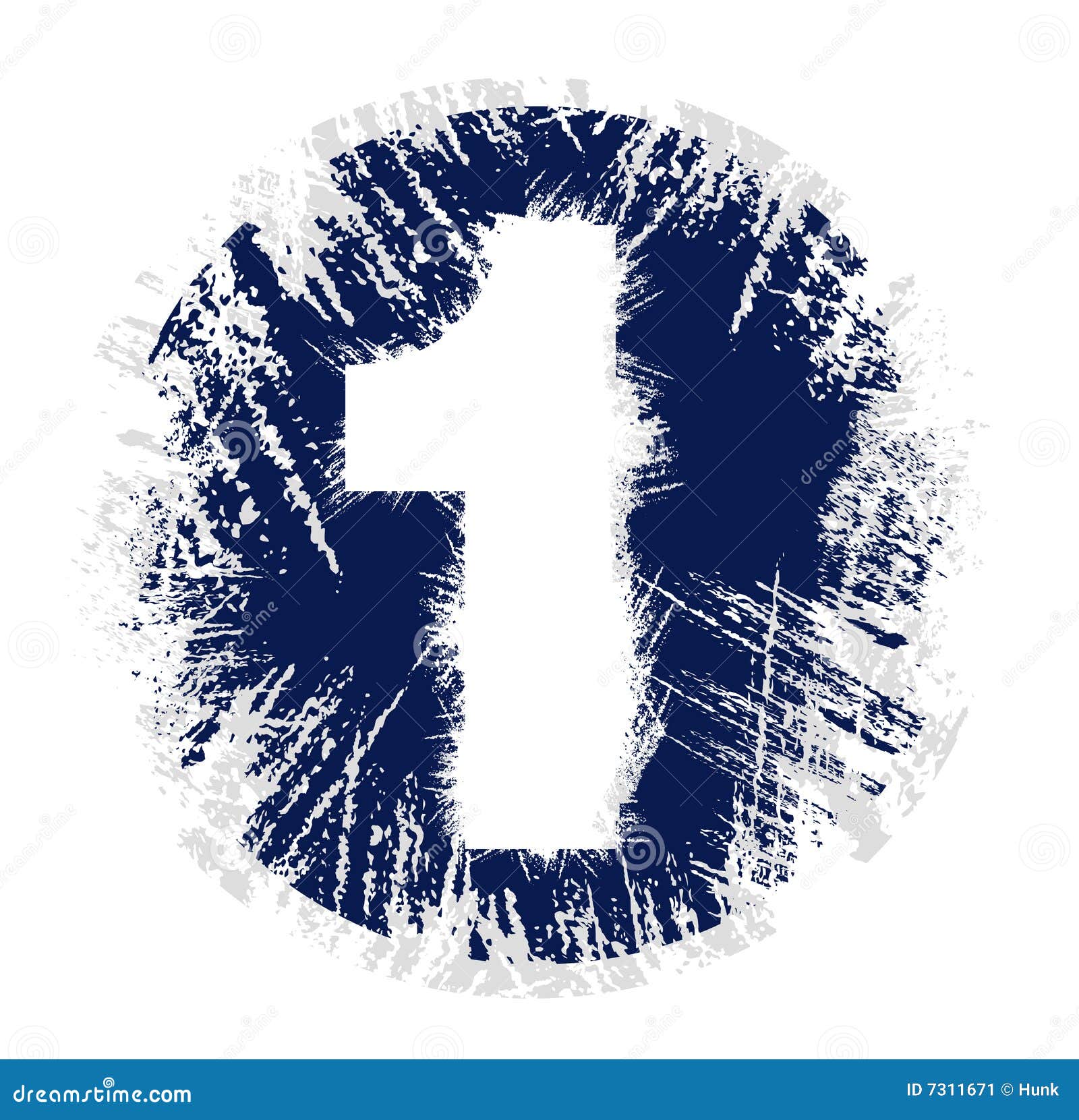 Number one stock vector. Illustration of blue, symbol - 7311671