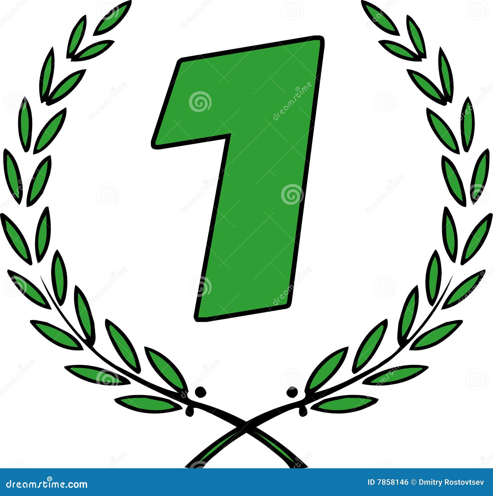 Number one stock vector. Illustration of drawing, vector - 7858146