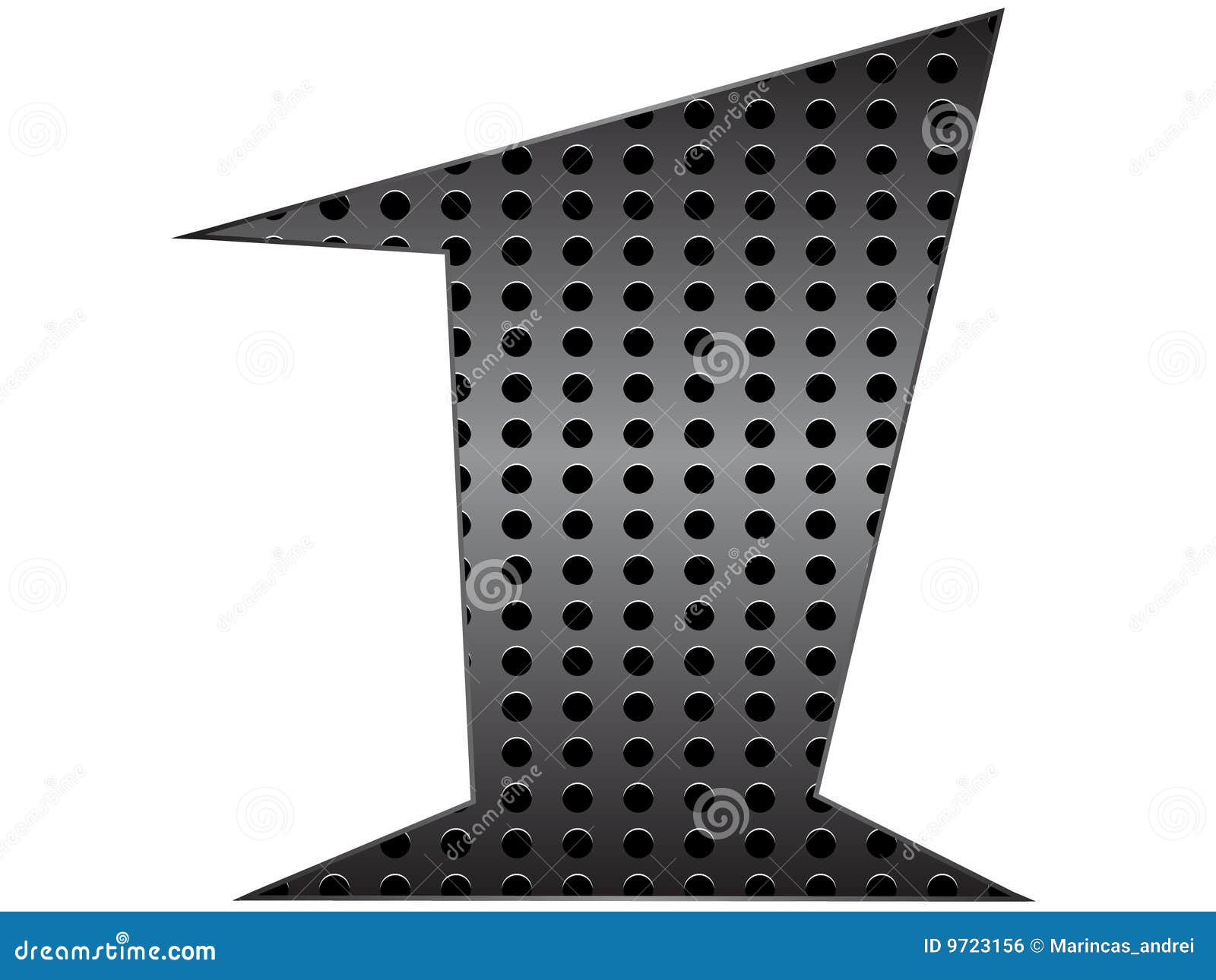 Number one stock vector. Illustration of metallic, icon - 9723156