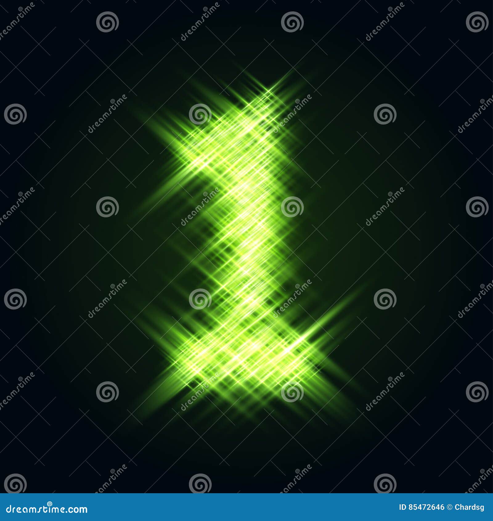 Number One, Abstract Light on Dark Background. Vector Illustration ...