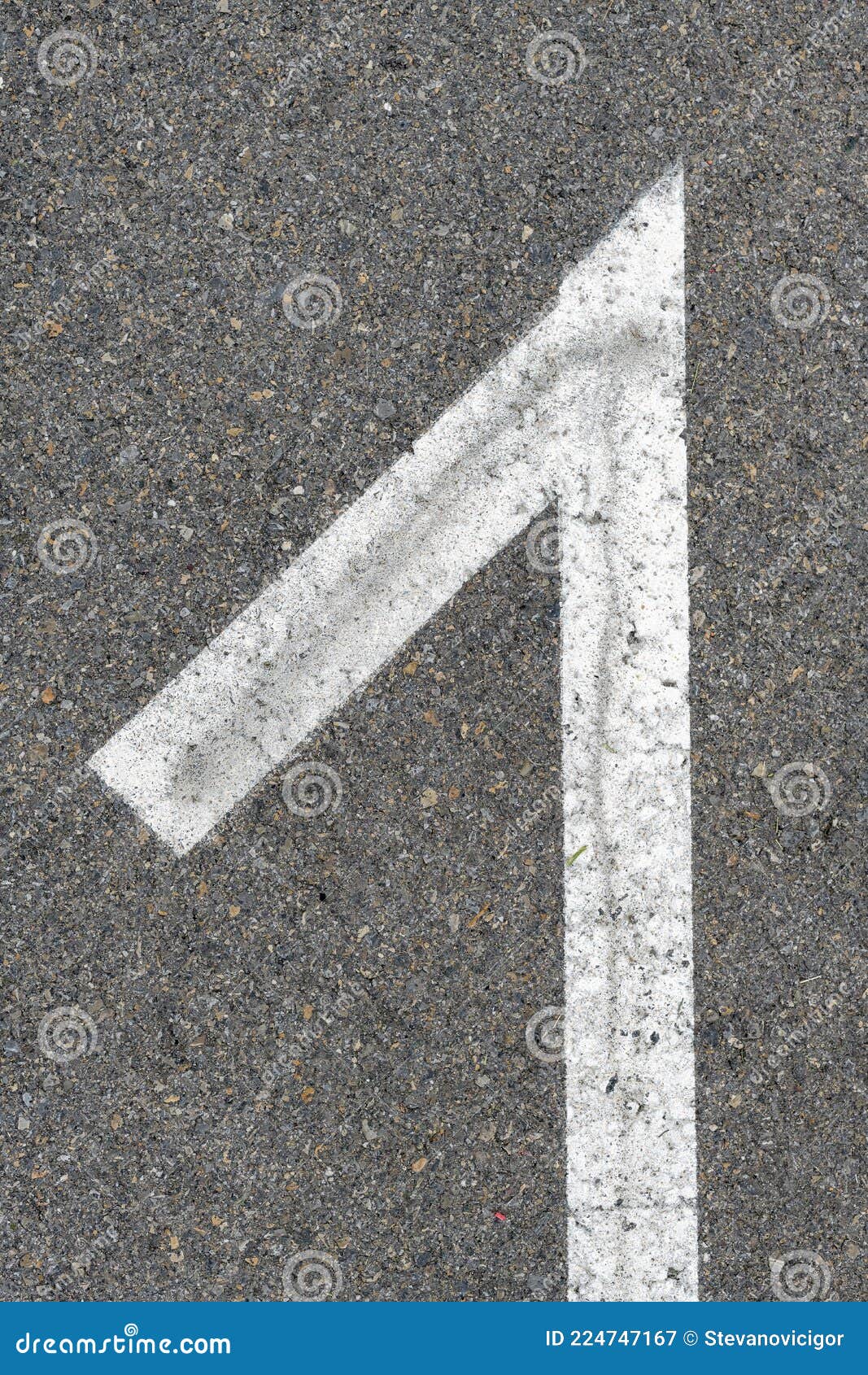 Number One on Asphalt Road Surface Stock Image - Image of number ...