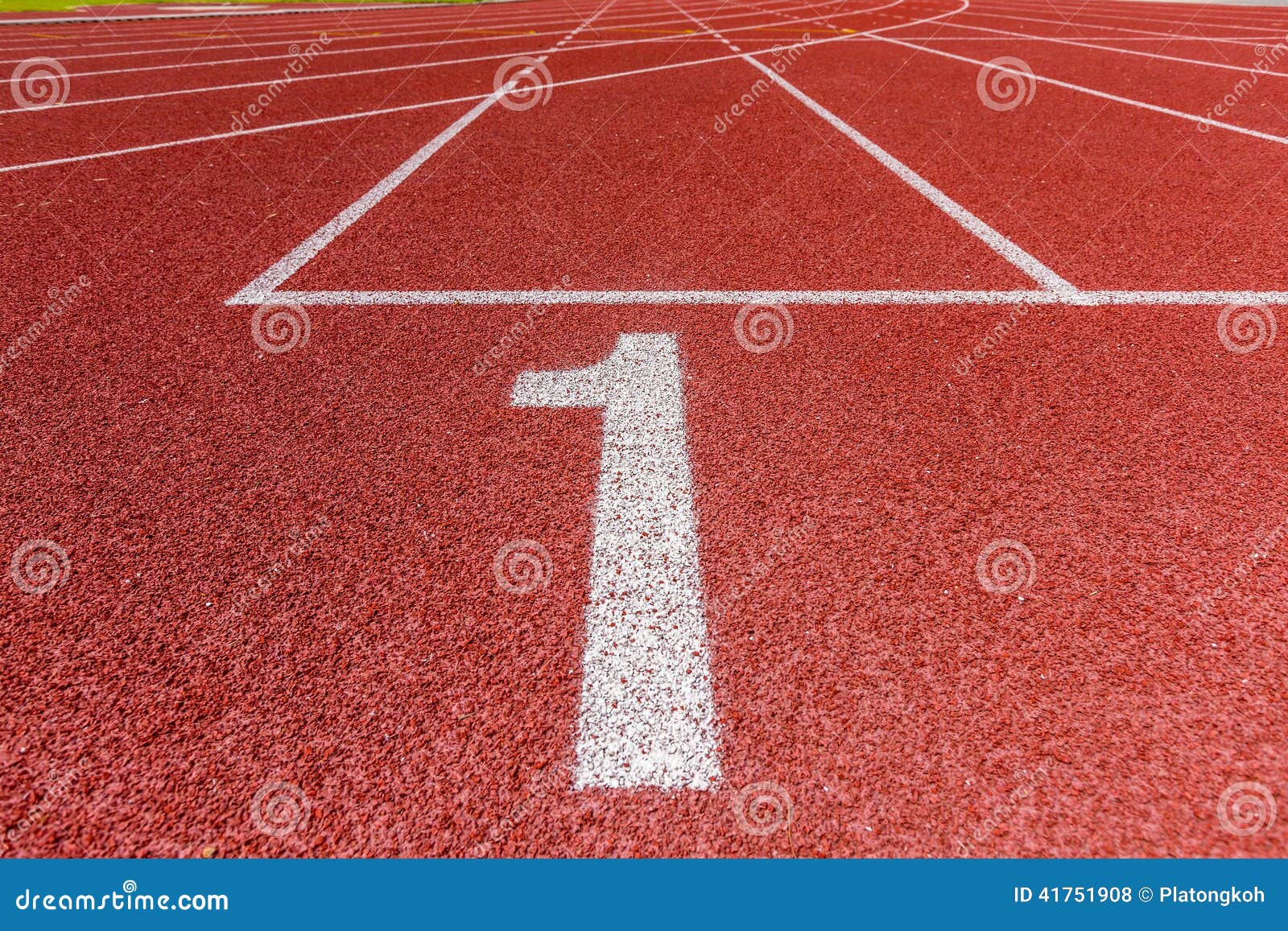 Number One on Athletics Running Track Stock Photo - Image of ...