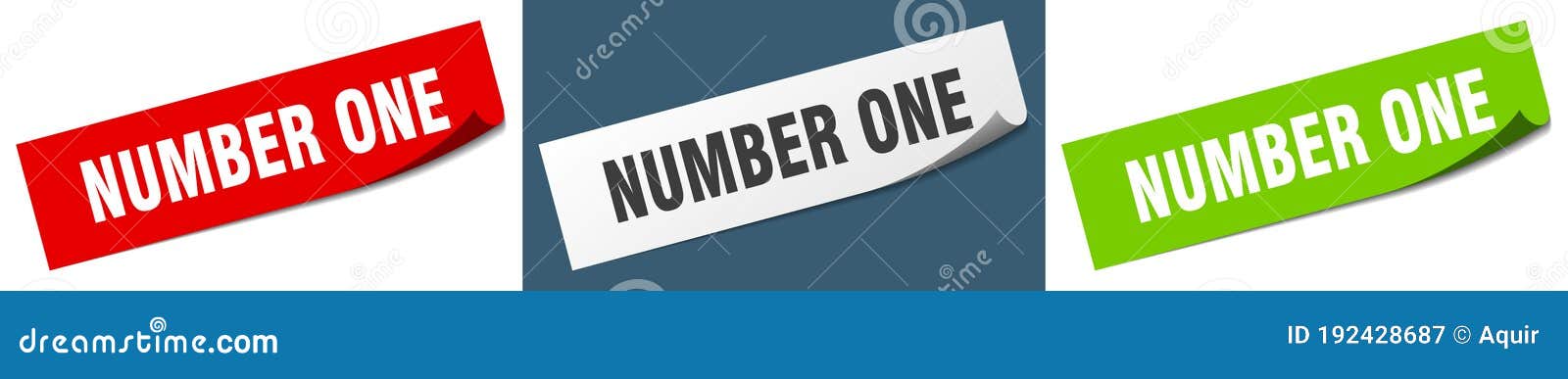 Number One Banner. Number One Speech Bubble Label Set. Stock Vector ...