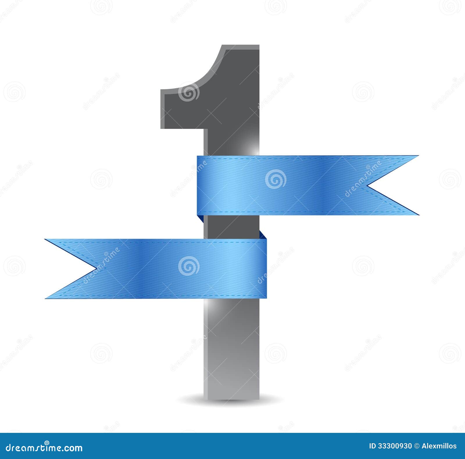 Number One and Blue Banners. Illustration Stock Illustration ...