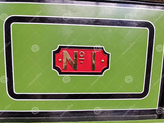 Number One Brass Engine Plate Stock Image - Image of olate, bumper ...