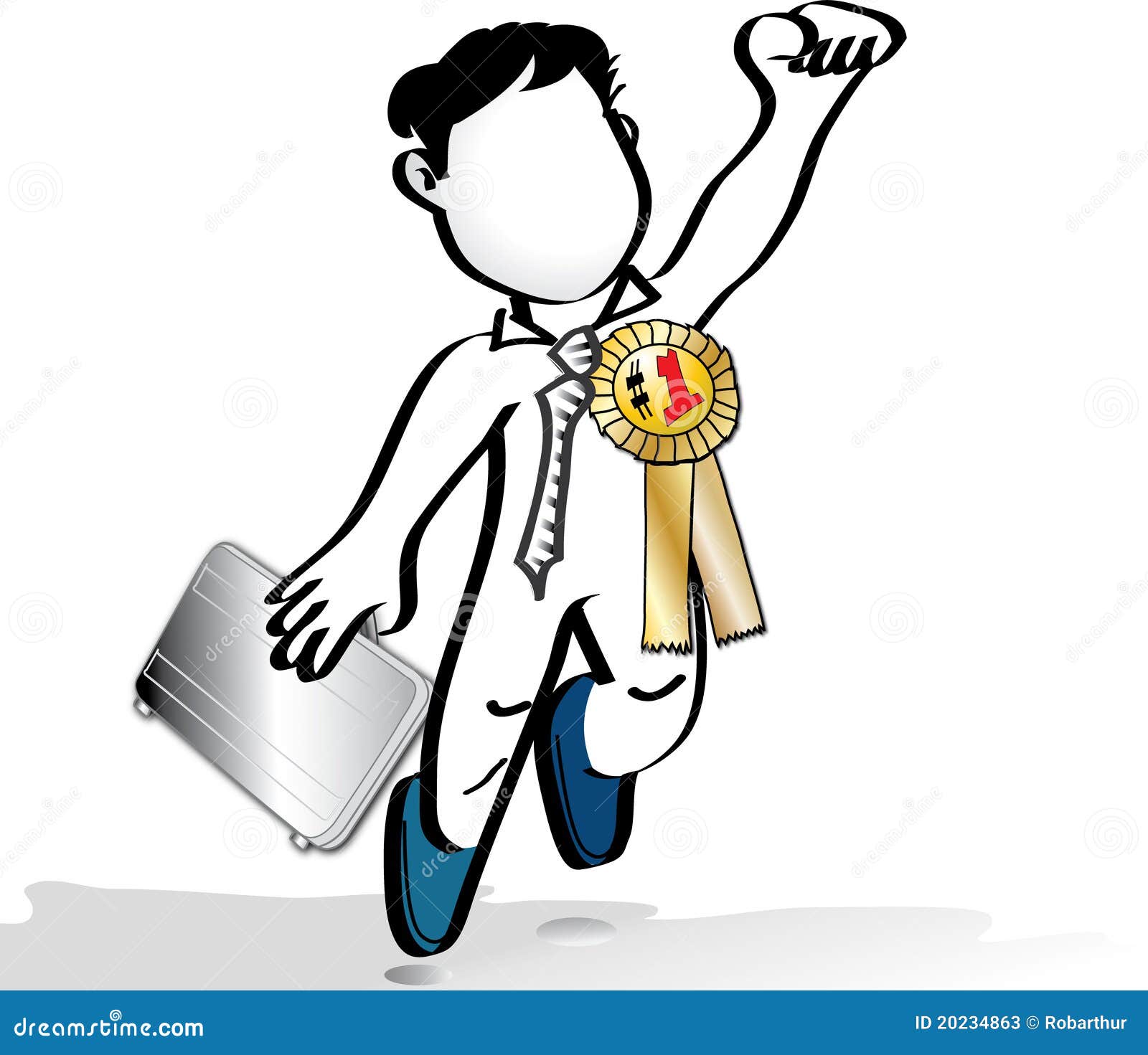 Number One Business man stock vector. Illustration of award - 20234863