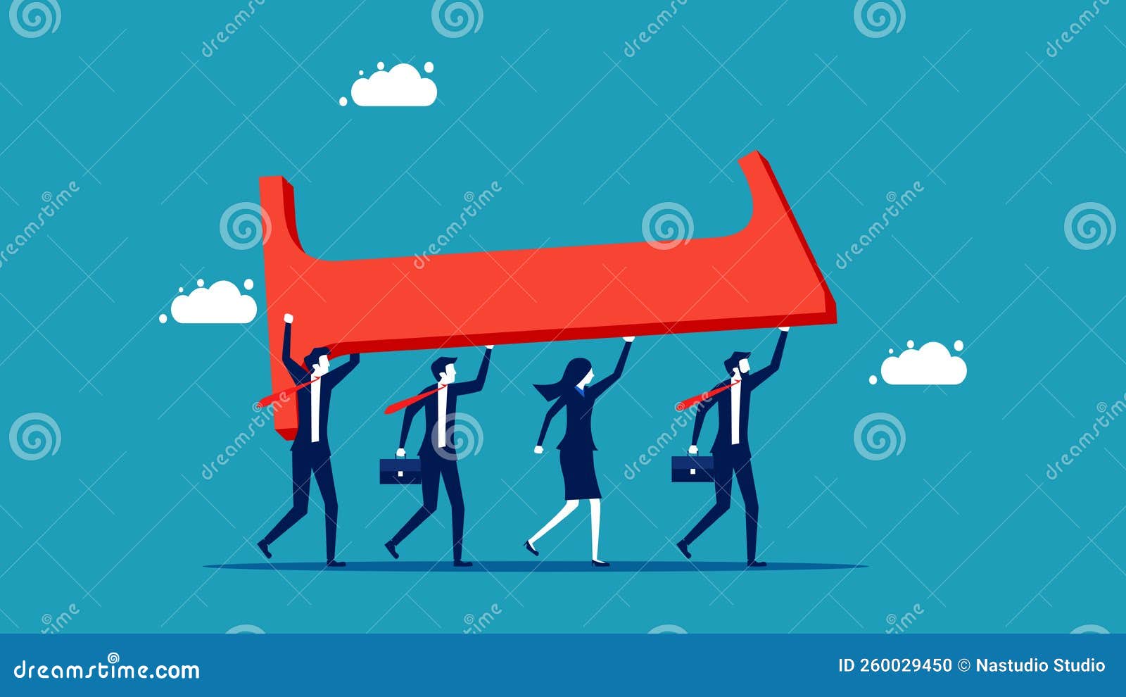 Number One in Business. Business People Carrying a Number One Stock ...