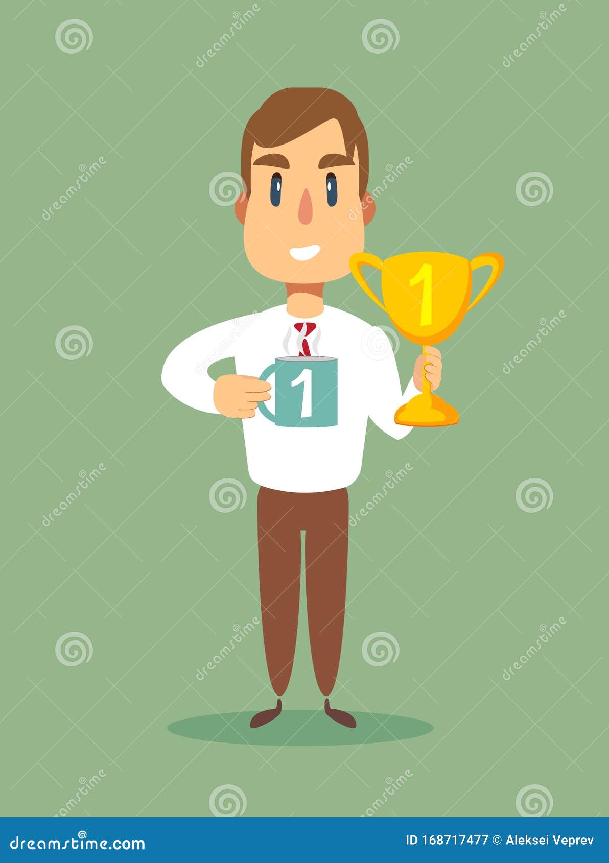 Number One Businessman on Top. Stock Vector - Illustration of ...