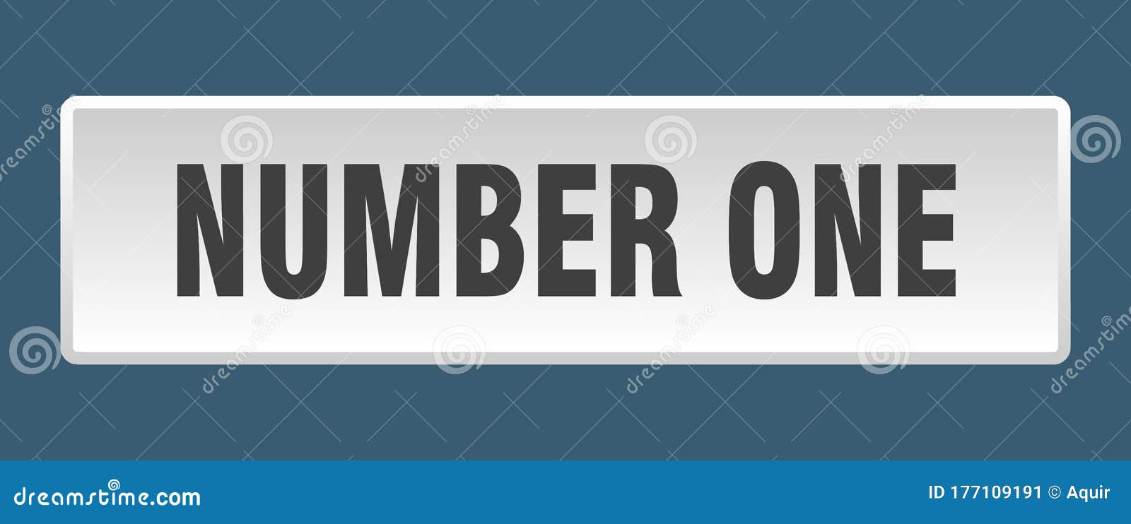 Number One Button. Number One Square Isolated Push Button Stock Vector ...