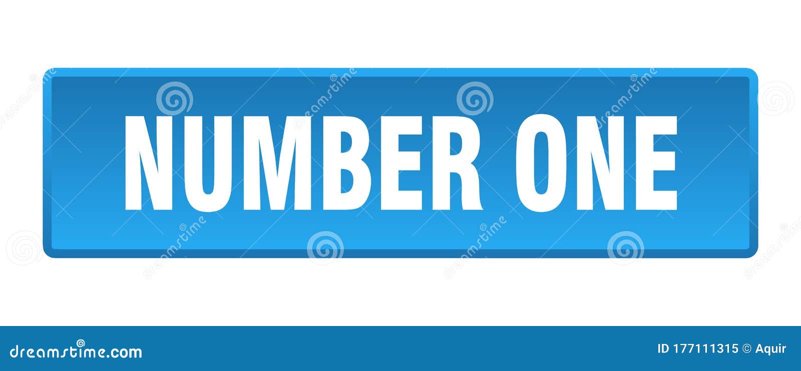 Number One Button. Number One Square Isolated Push Button Stock Vector ...