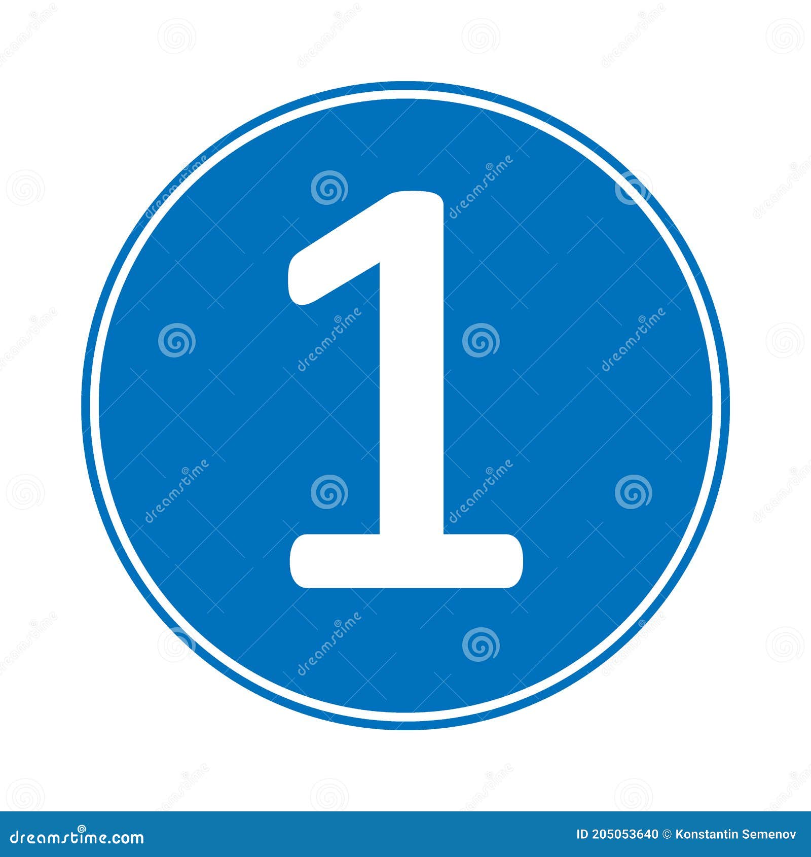 Number one button stock illustration. Illustration of blue - 205053640
