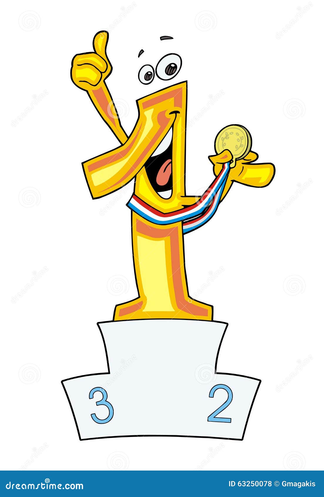 Number one stock illustration. Illustration of winning - 63250078