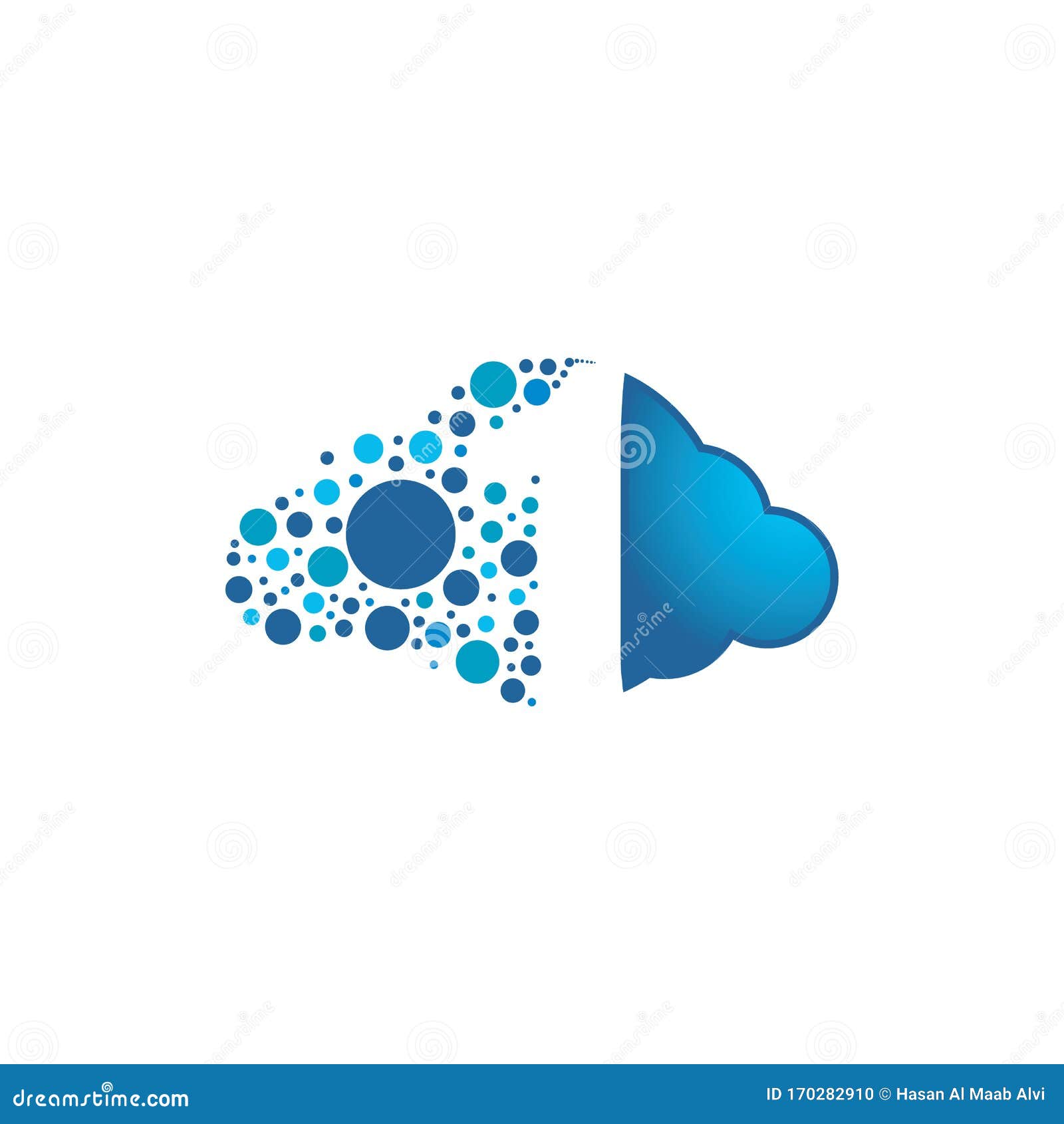 Number One with Cloud Vector Logo Design. Stock Vector - Illustration ...
