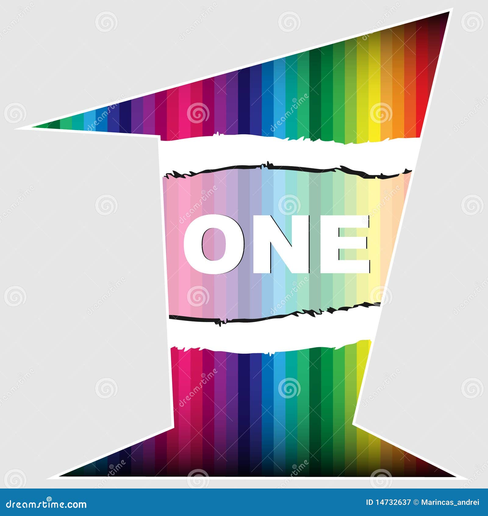Number One Colorful Texture Stock Vector - Illustration of education ...