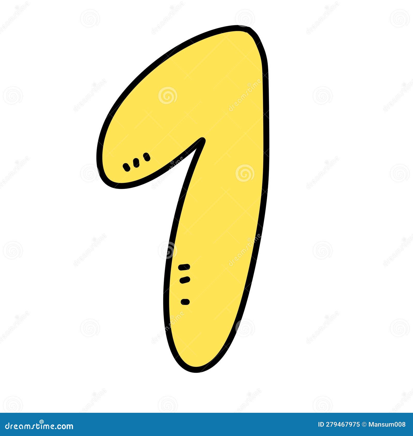 Number One Comic Style Illustration Stock Illustration - Illustration ...