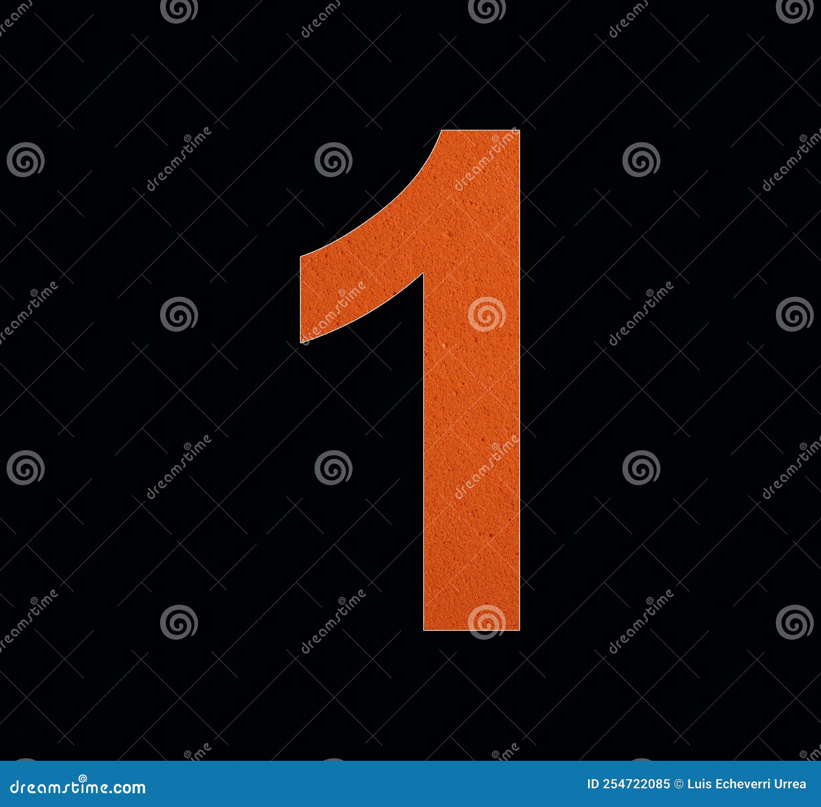 Number 1 - One Digit on Foamy Rubber Background Stock Image - Image of ...