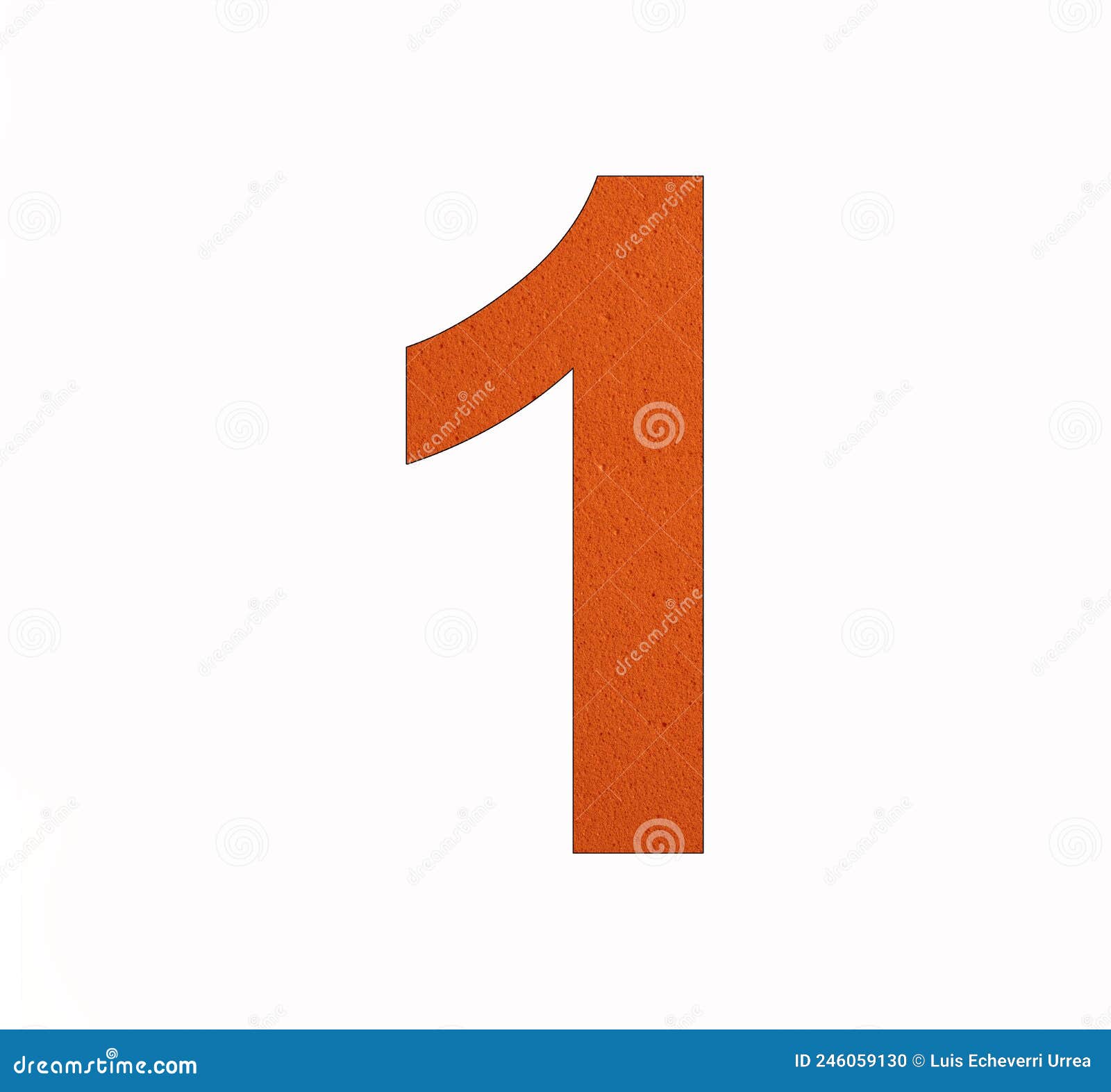 Number 1 - One Digit On Foamy Rubber Background Stock Photo ...