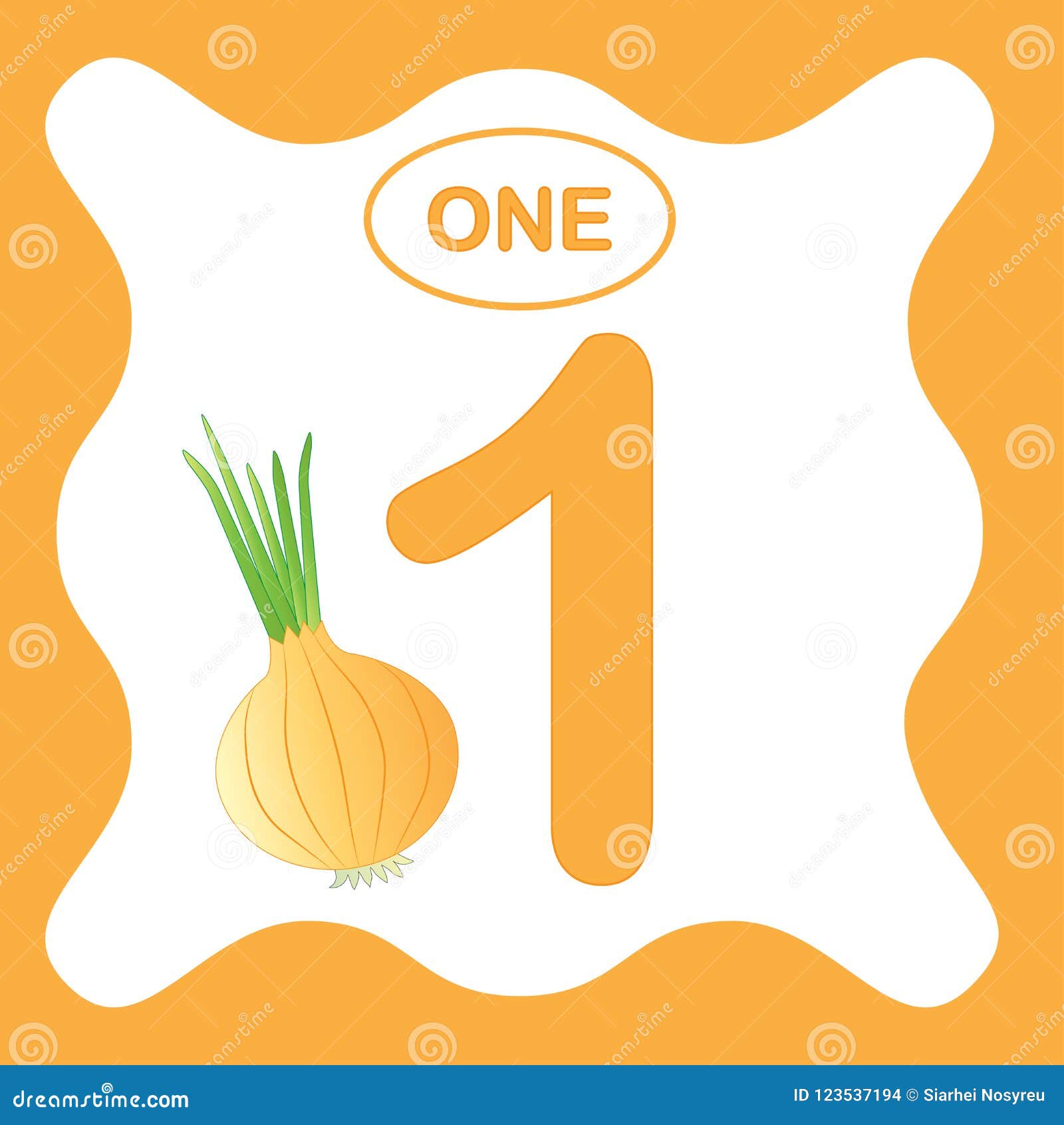 Number 1 One, Educational Card, Learning Counting Stock Vector ... Number 1 One, Educational Card, Learning Counting Stock Vector ...