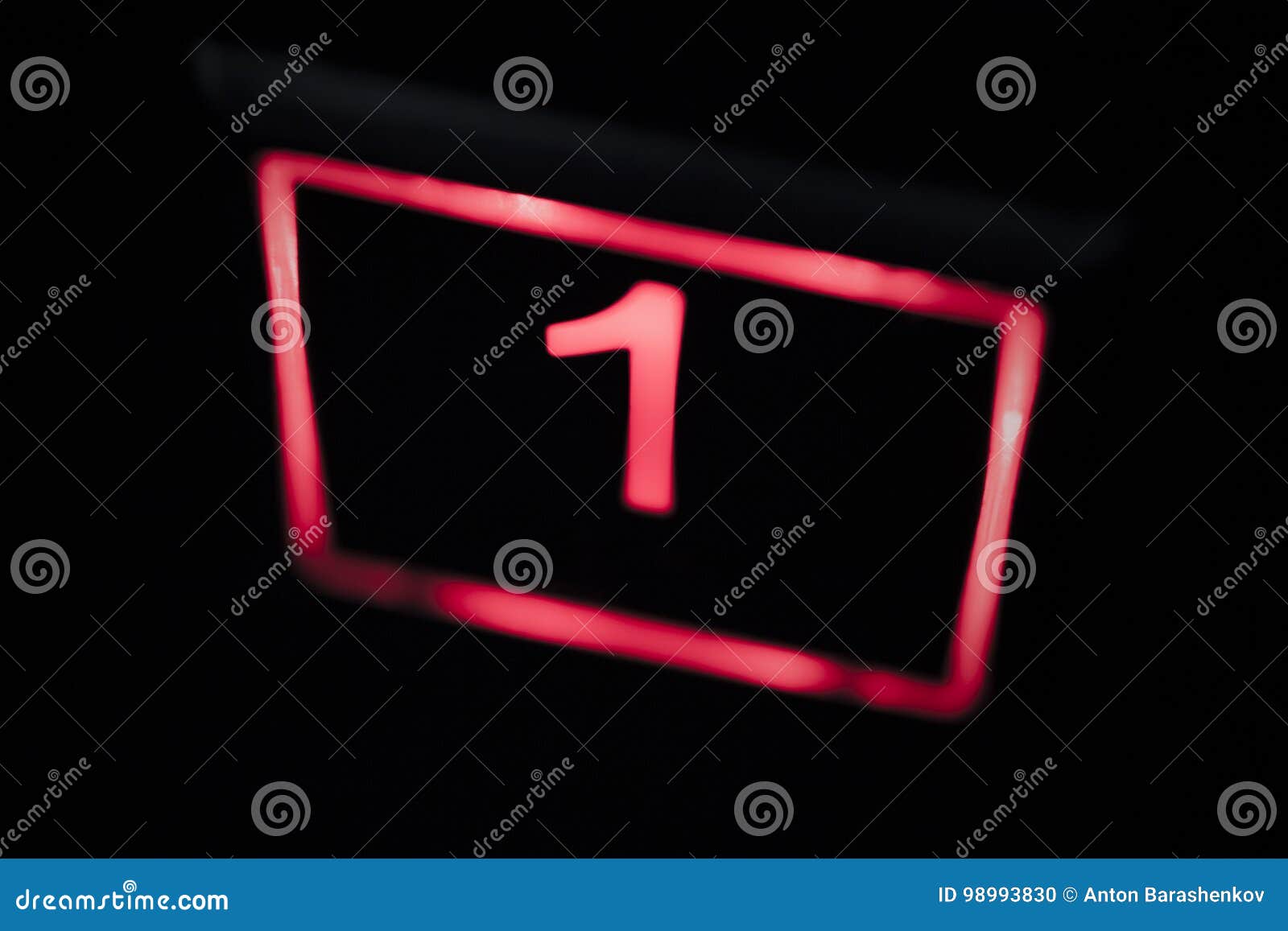 Number One Electronic Digit. Stock Photo - Image of concept, gold: 98993830