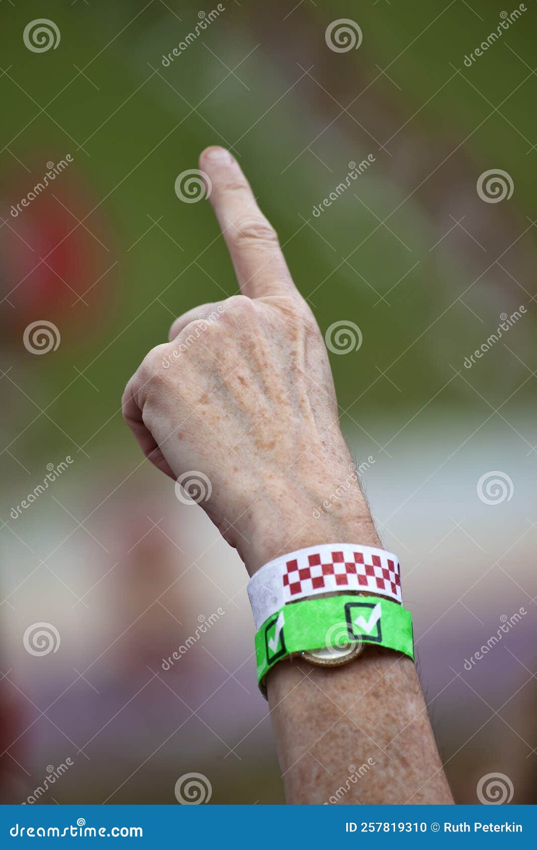 Number One Finger Pointed at Sporting Event Stock Photo - Image of ...