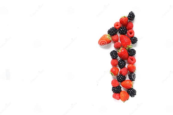 Number one with fruits stock image. Image of healthy - 27290783