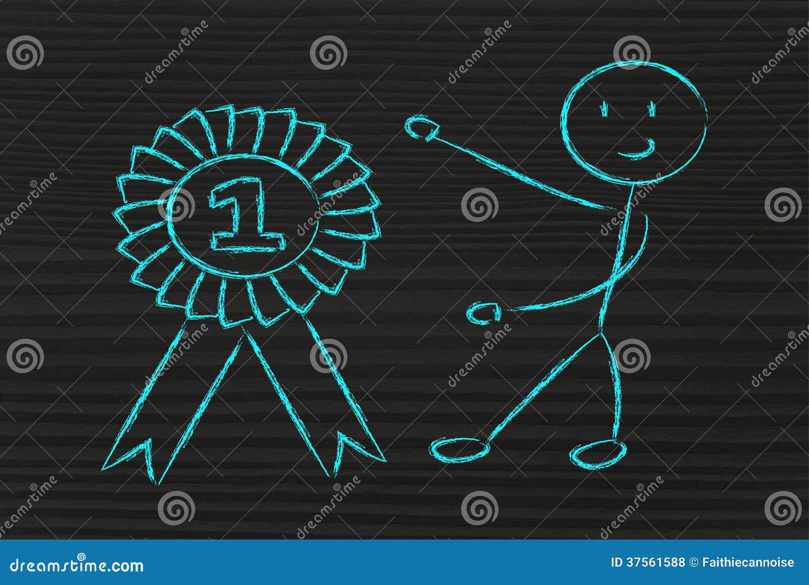 Number One, Funny Winner Character Having Success Stock Photo - Image ...