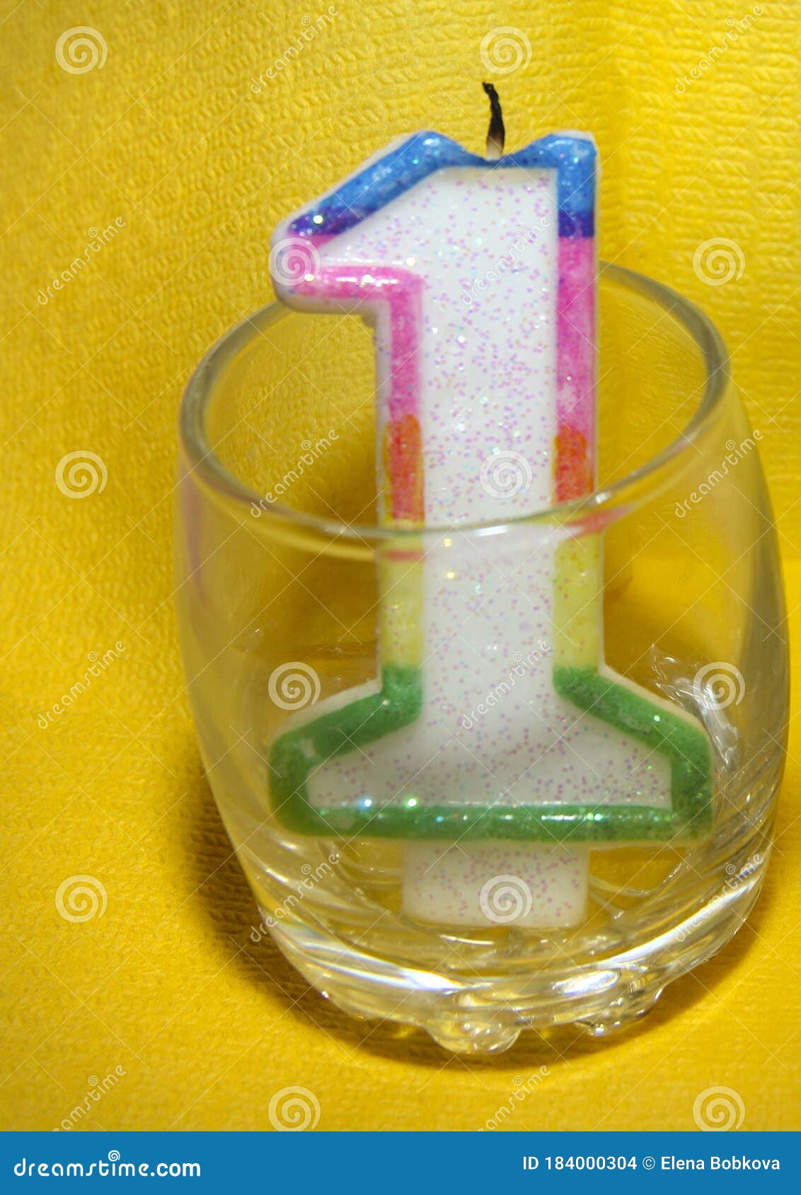 The Number One is in the Glass Stock Photo - Image of straw, number ...