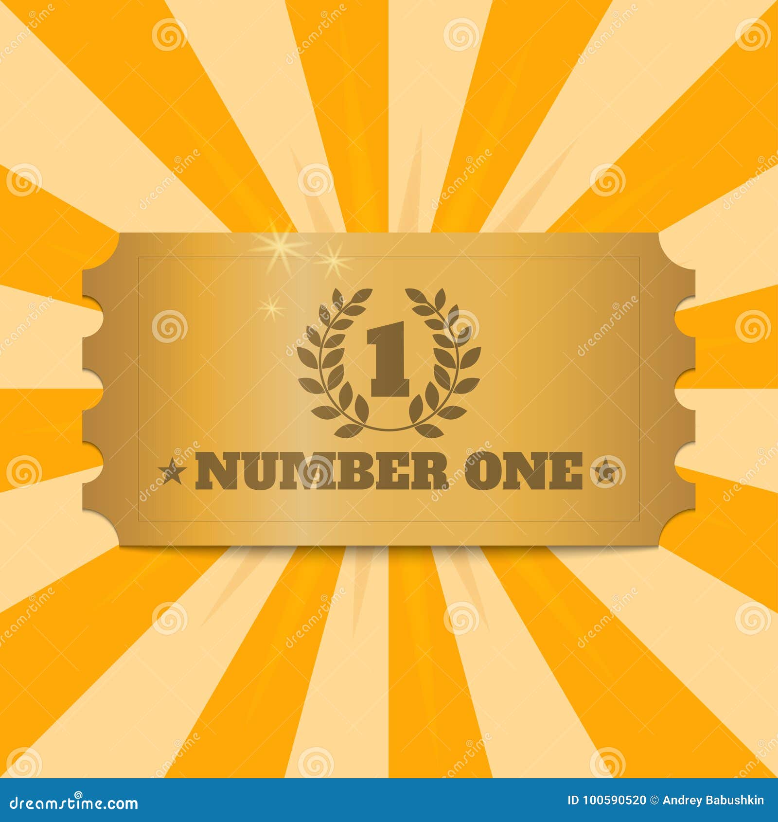 Number one stock vector. Illustration of element, gold - 100590520